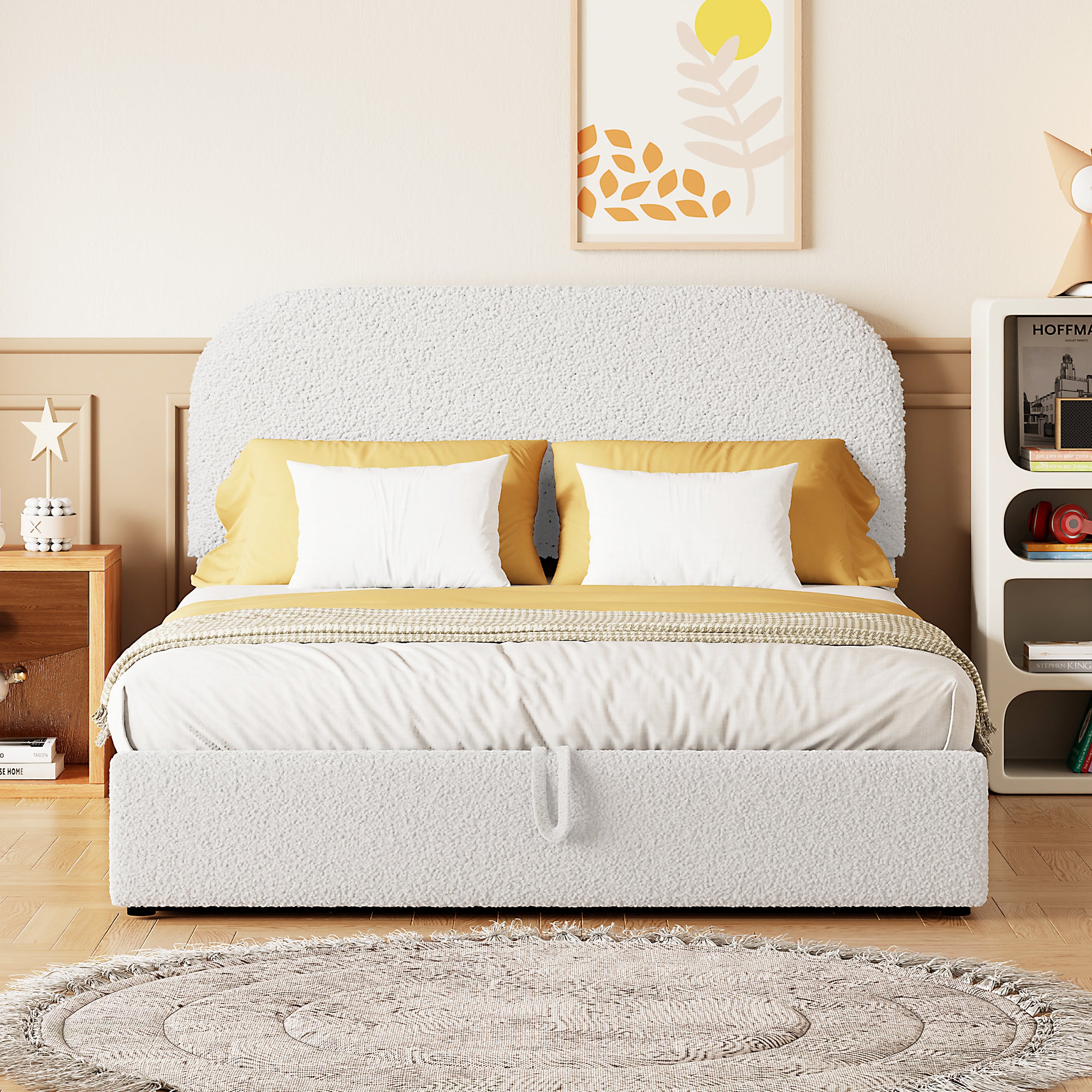 tufted platform bed full