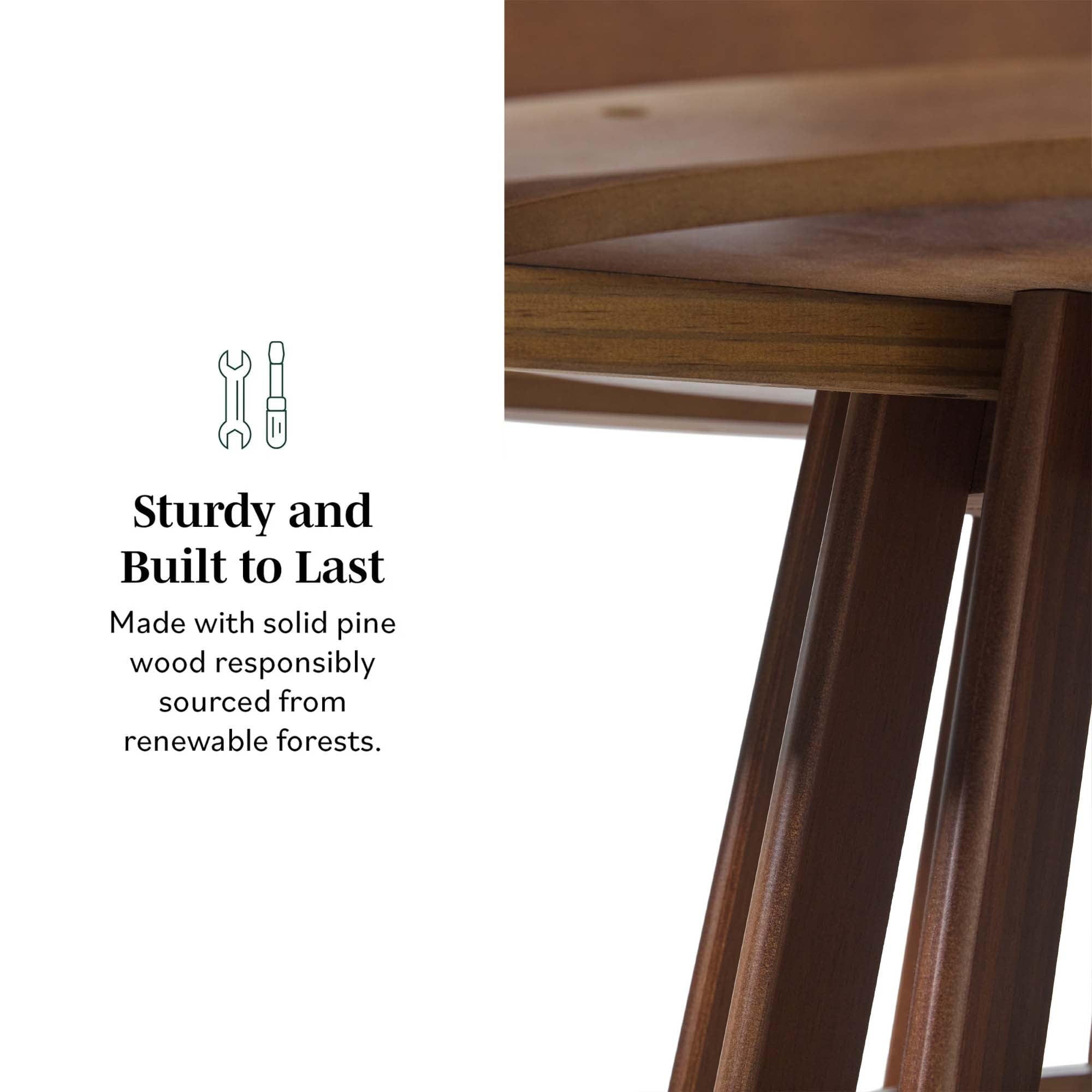 Modern 48 Round Solid Wood Dining Table – Walker Edison