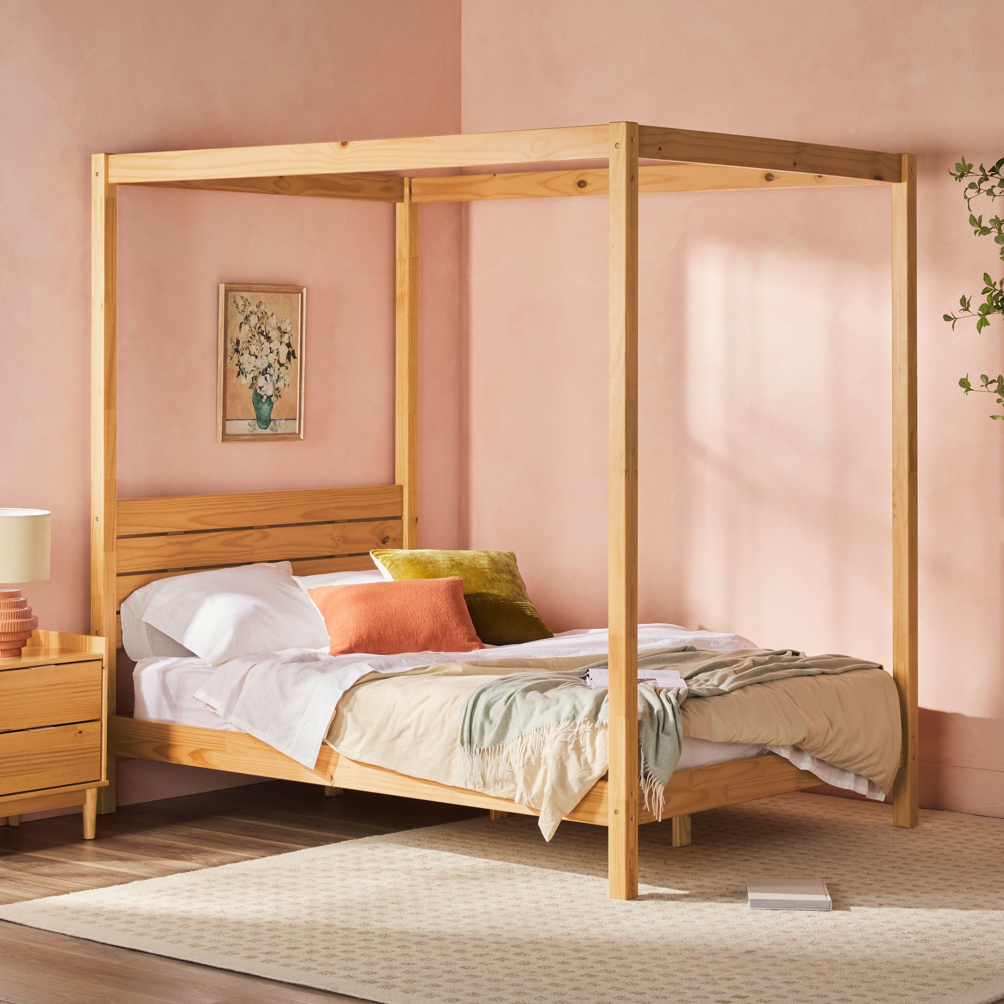 Isla Canopy Queen Bedframe: Minimalist Style – Walker Edison