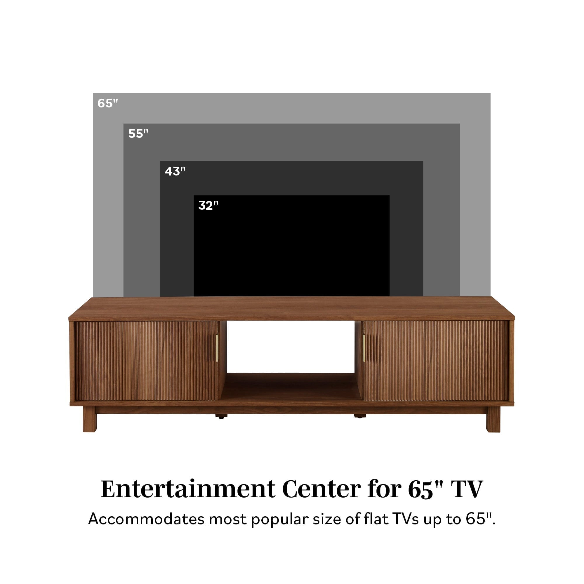 Sleek and Stylish Reeded Scandinavian TV Stand for Modern Homes ...