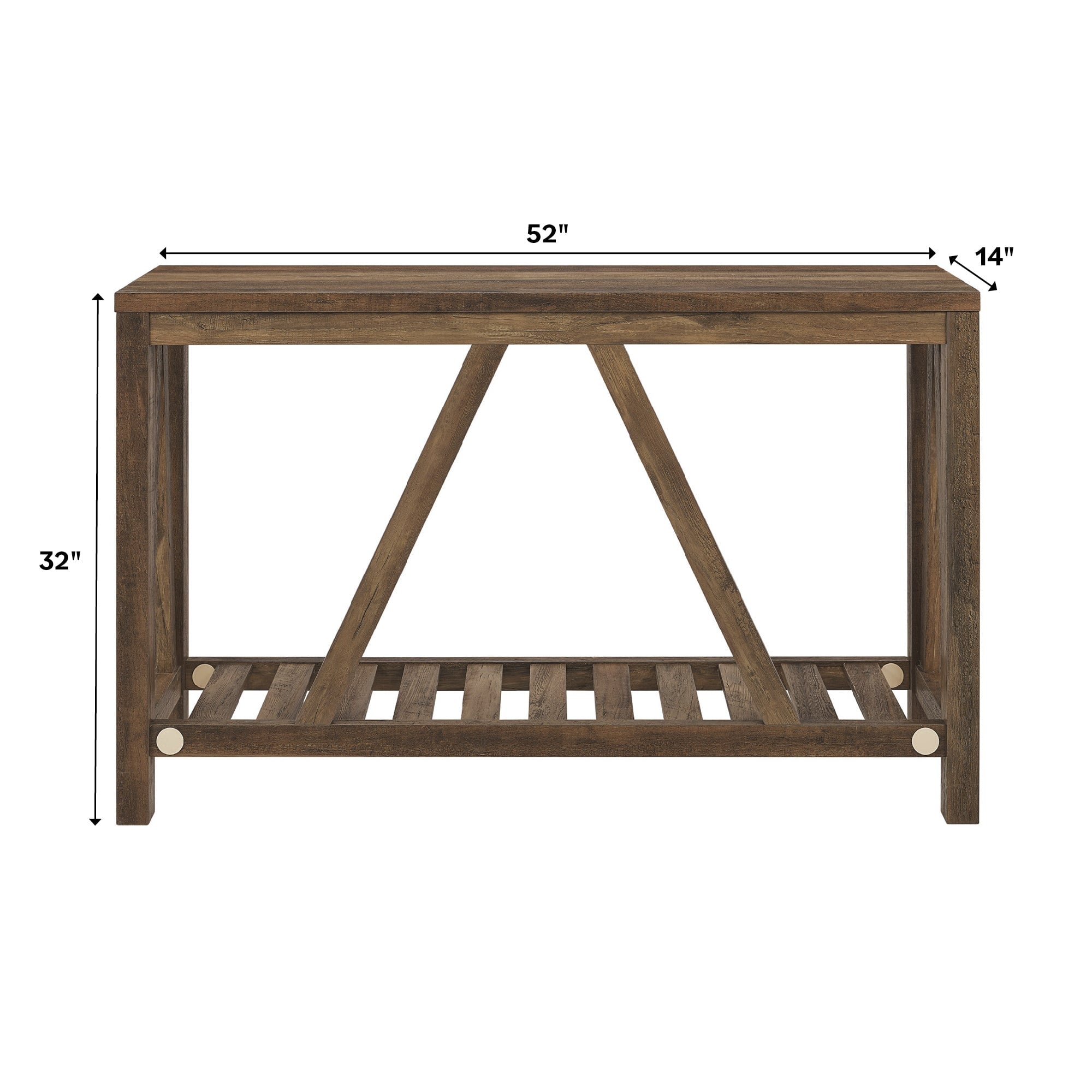 Rustic A-Frame Entry Table – Walker Edison