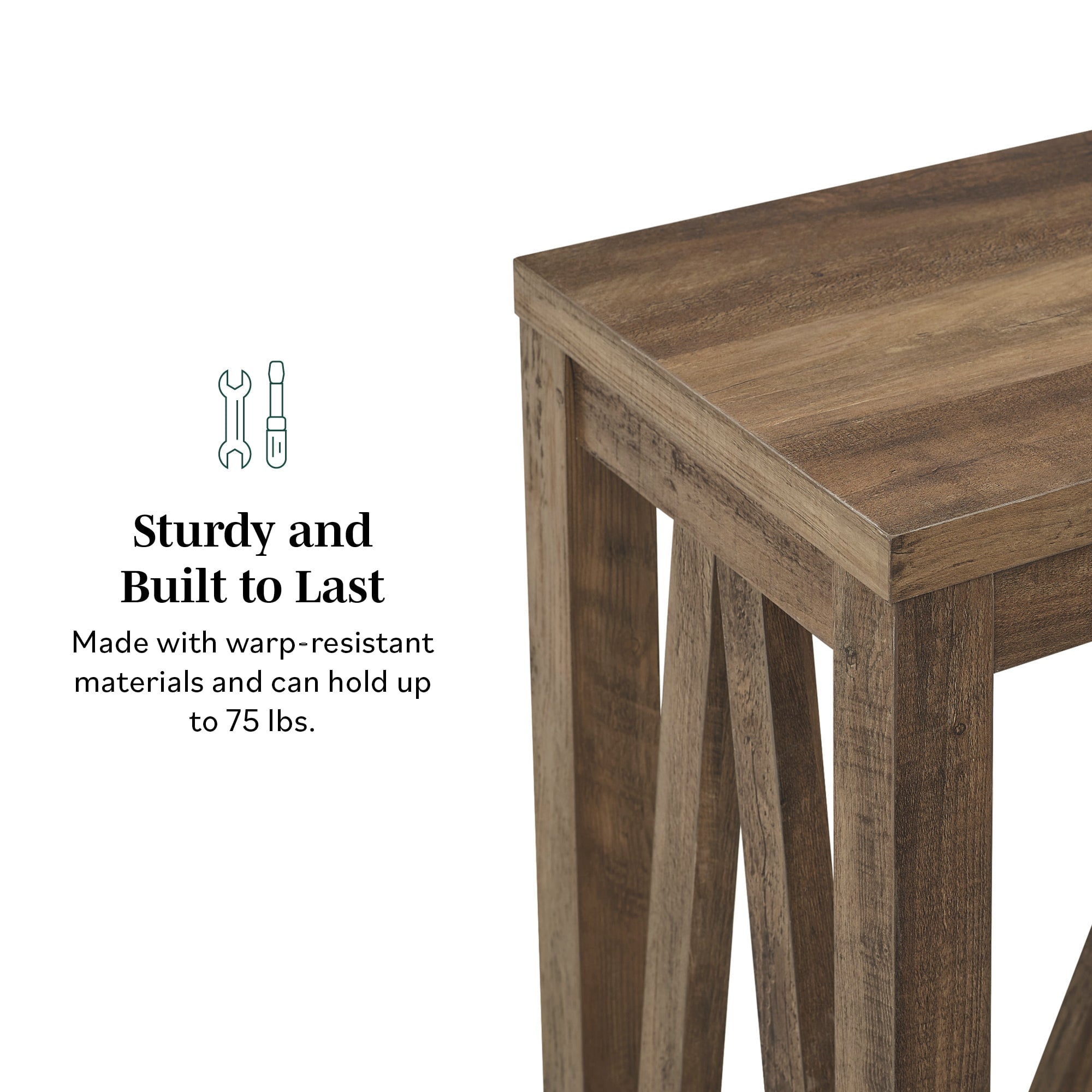 A-Frame Rustic Entry Table – Walker Edison