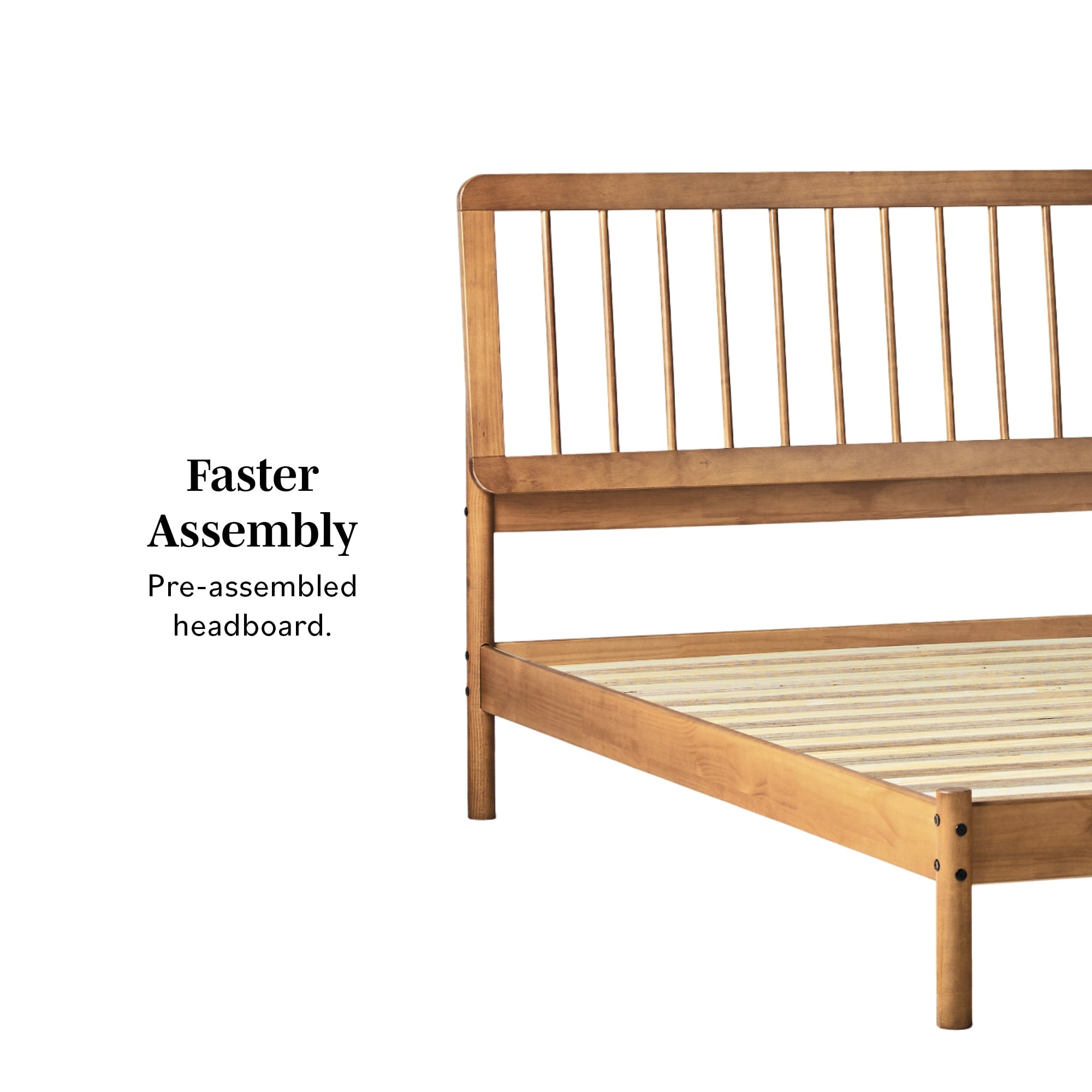 Mid-Century Modern Queen & King Bedframe | Cama Collection – Walker Edison