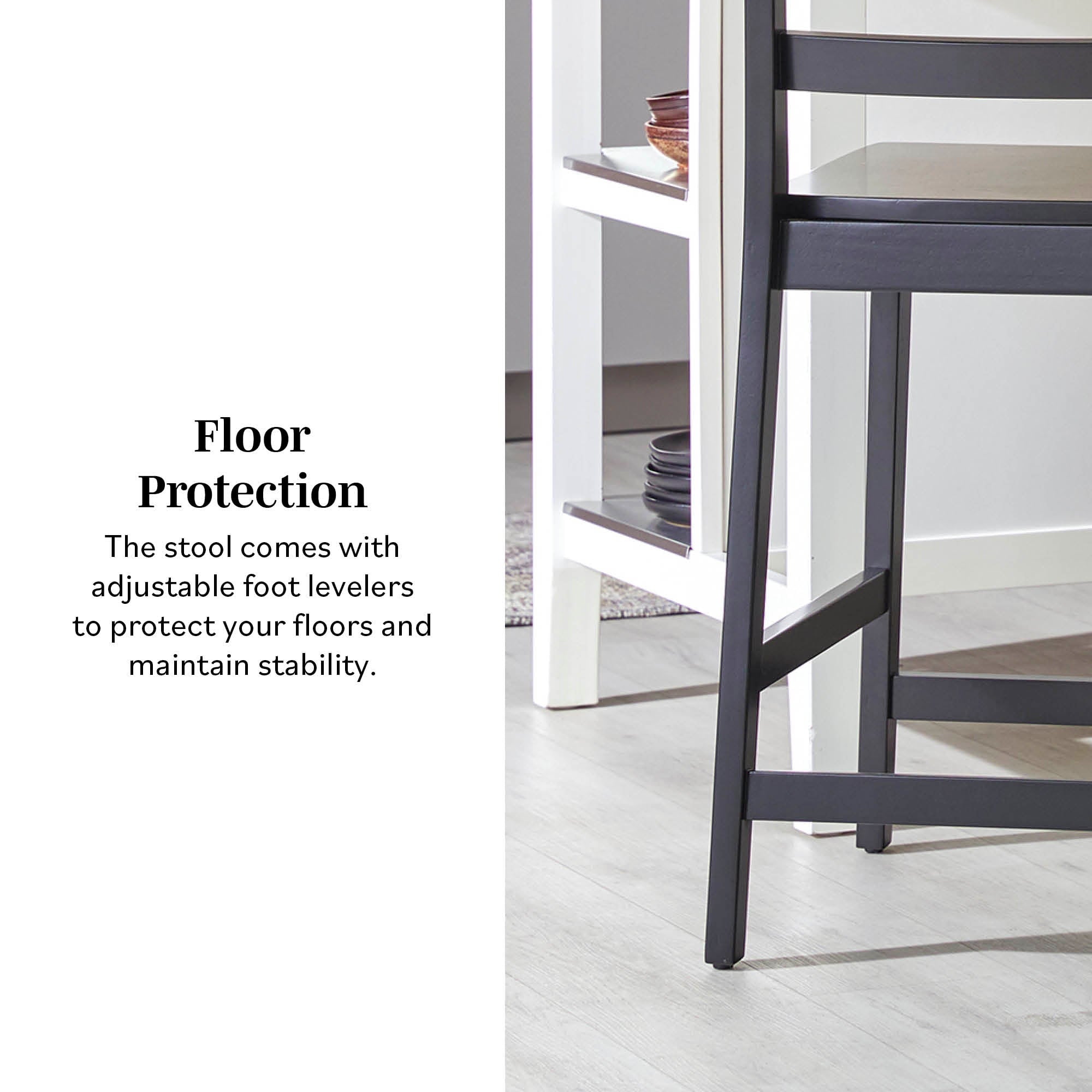 Erekson Solid Wood Ladder Back Bar Stool, Set of 2 – Walker Edison