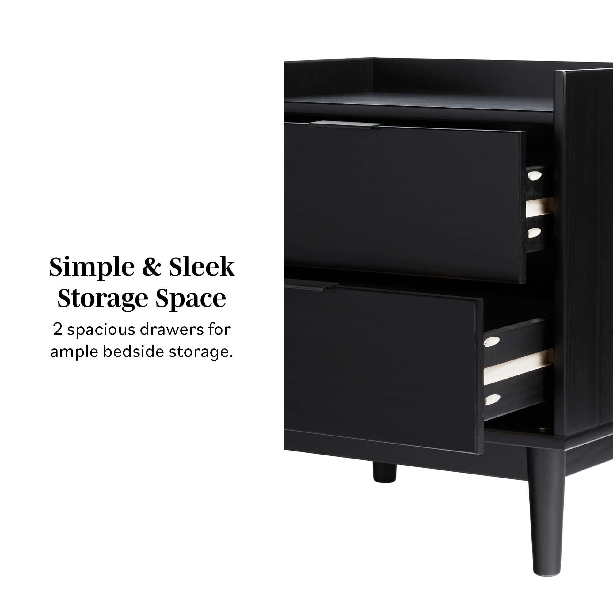 Lee Mid-Century Modern Wood Nightstand – Walker Edison