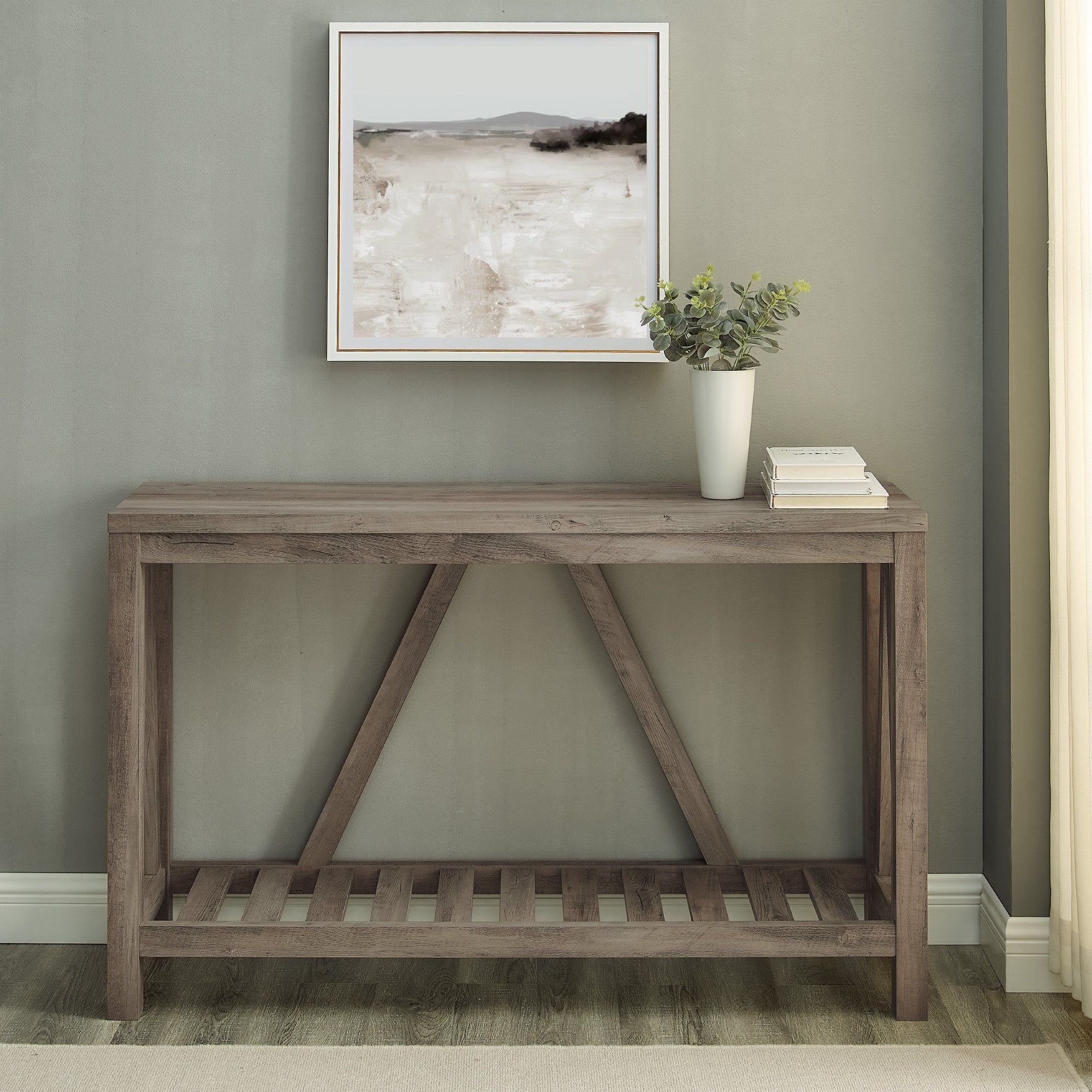 A-Frame Rustic Entry Table – Walker Edison