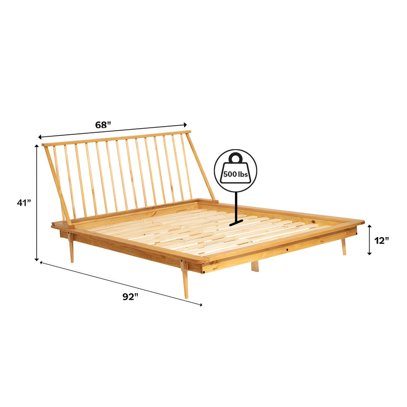 Mid-Century Modern Spindle Bed for Stylish Sleep – Walker Edison