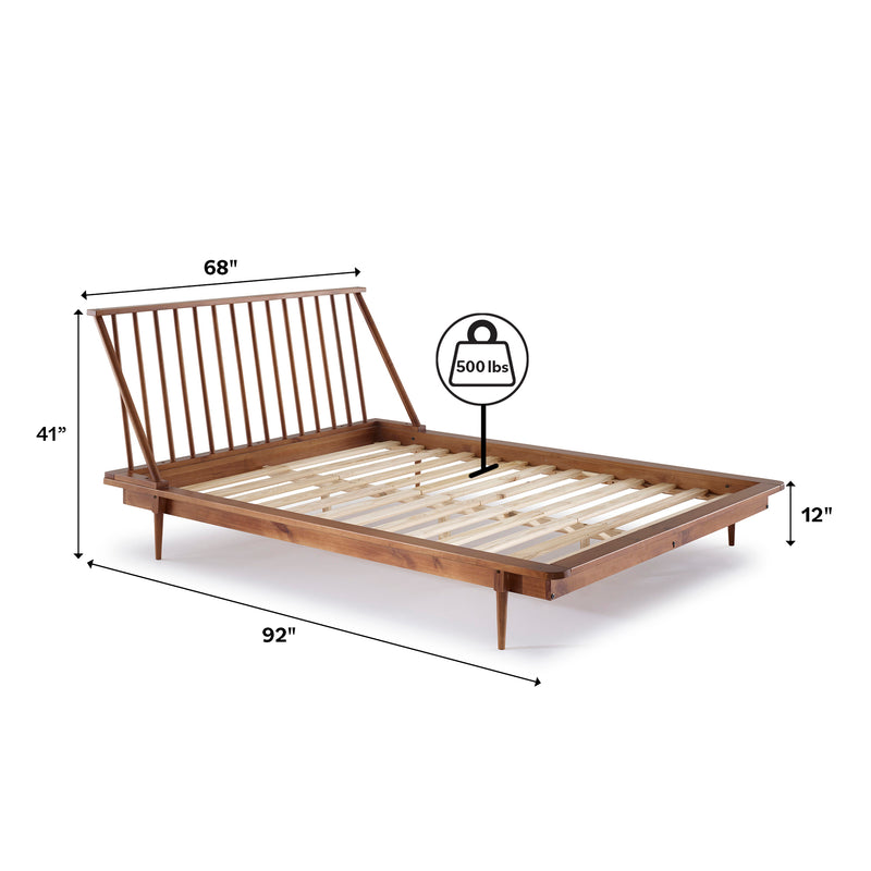 Mid-Century Modern Spindle Bed for Stylish Sleep – Walker Edison