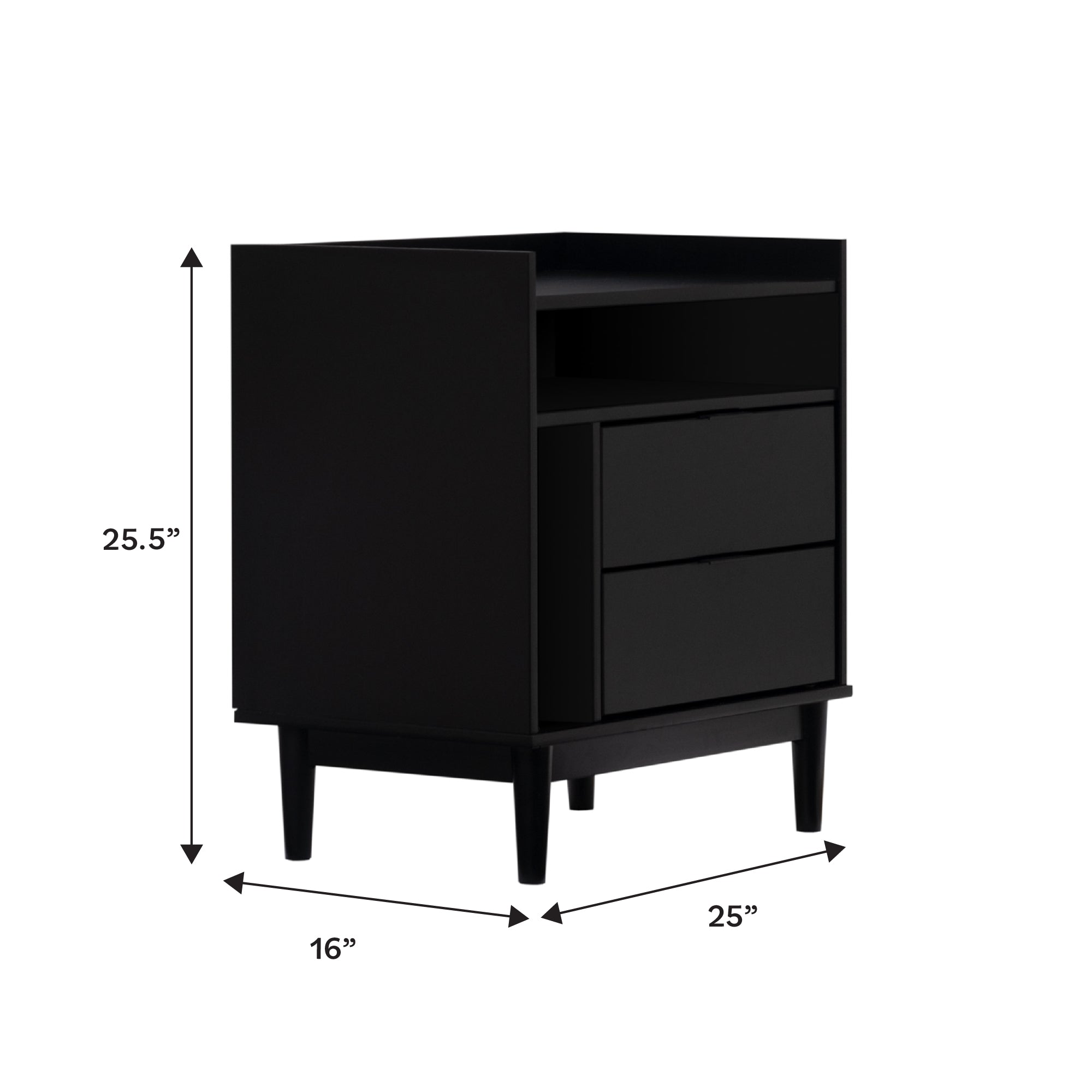 Lee Mid-Century Modern Wood Nightstand – Walker Edison