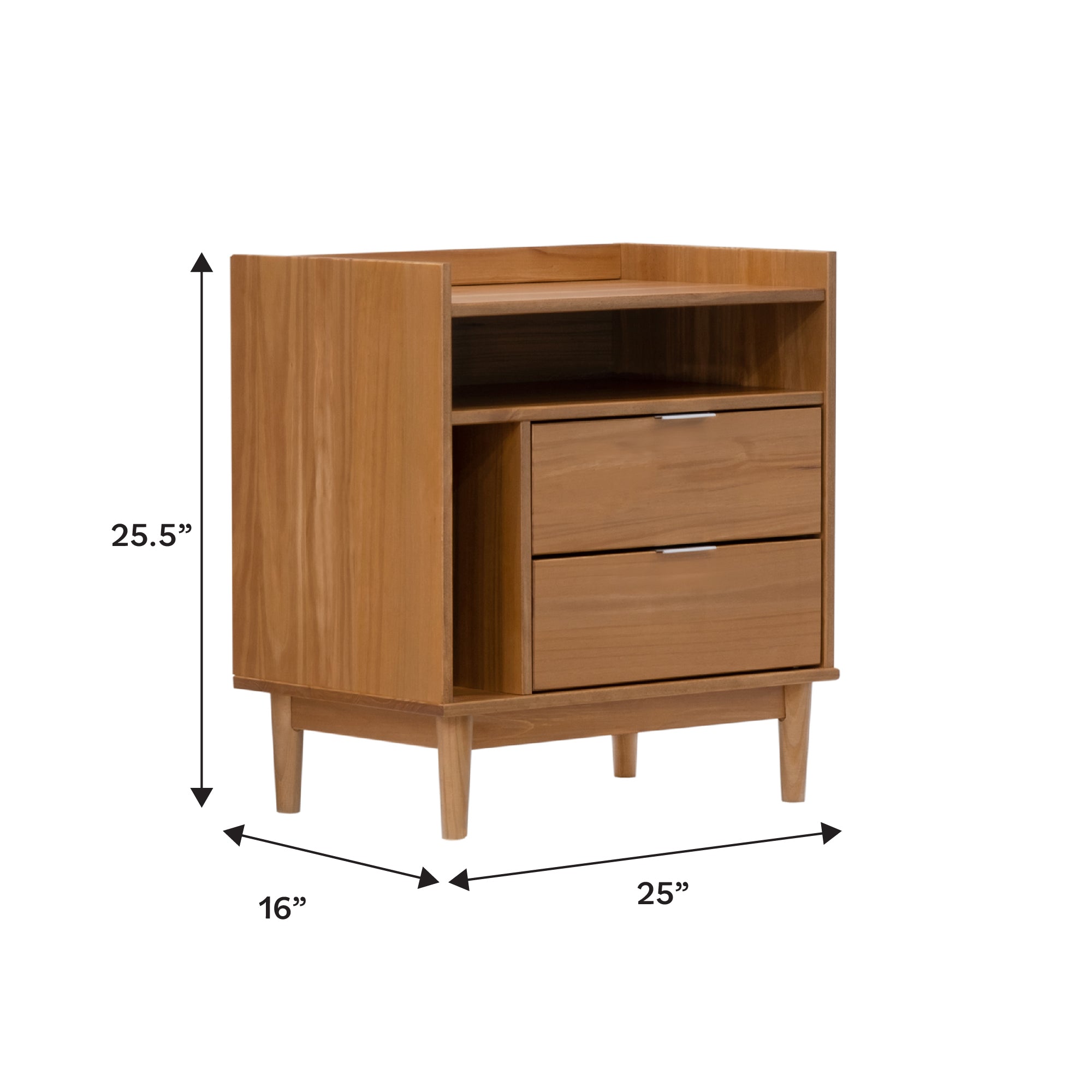 Lee Mid-Century Modern Wood Nightstand – Walker Edison
