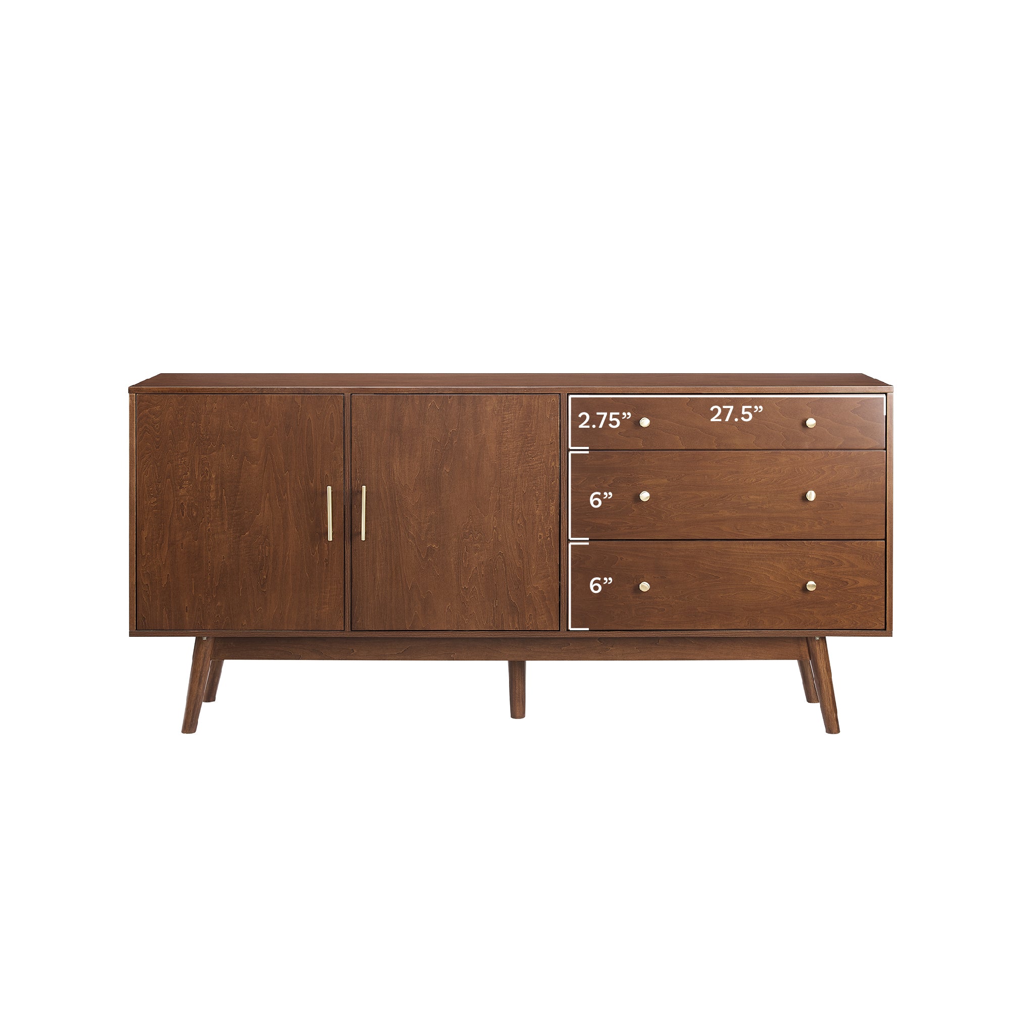 Mid-Century 70" Modern Console Buffet Sideboard – Walker Edison
