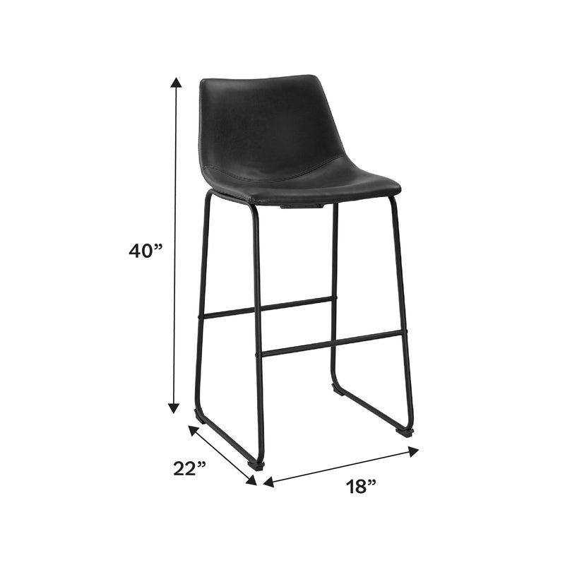 Faux Leather 2-Piece Bar Stools – Walker Edison