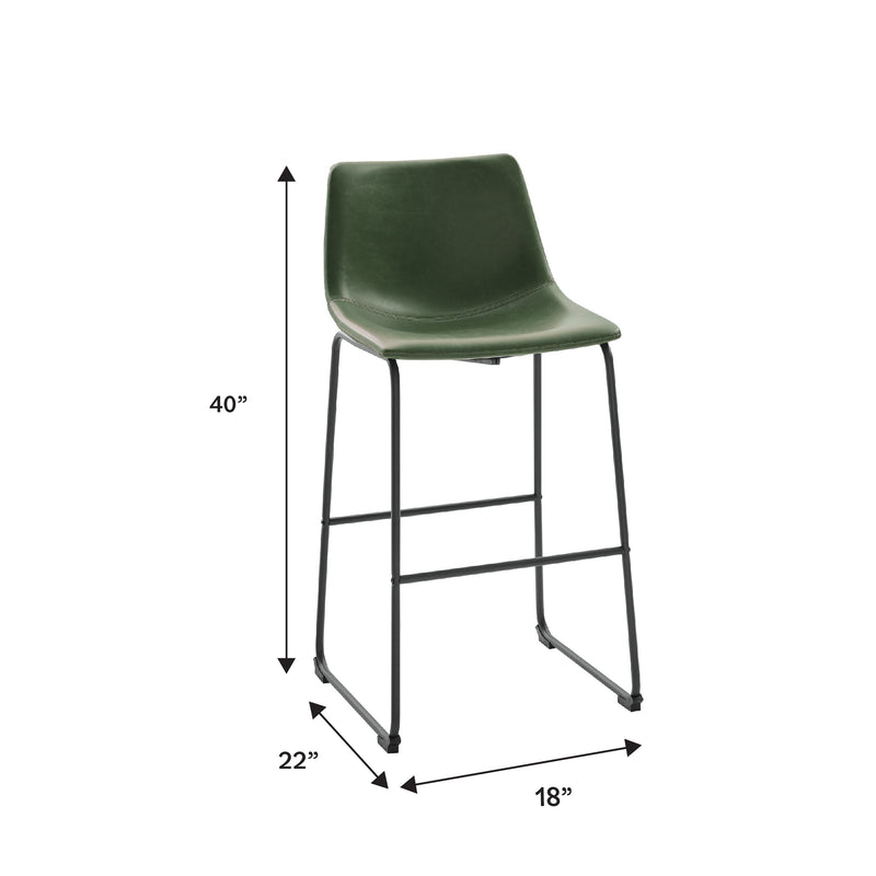 Faux Leather 2-Piece Bar Stools – Walker Edison