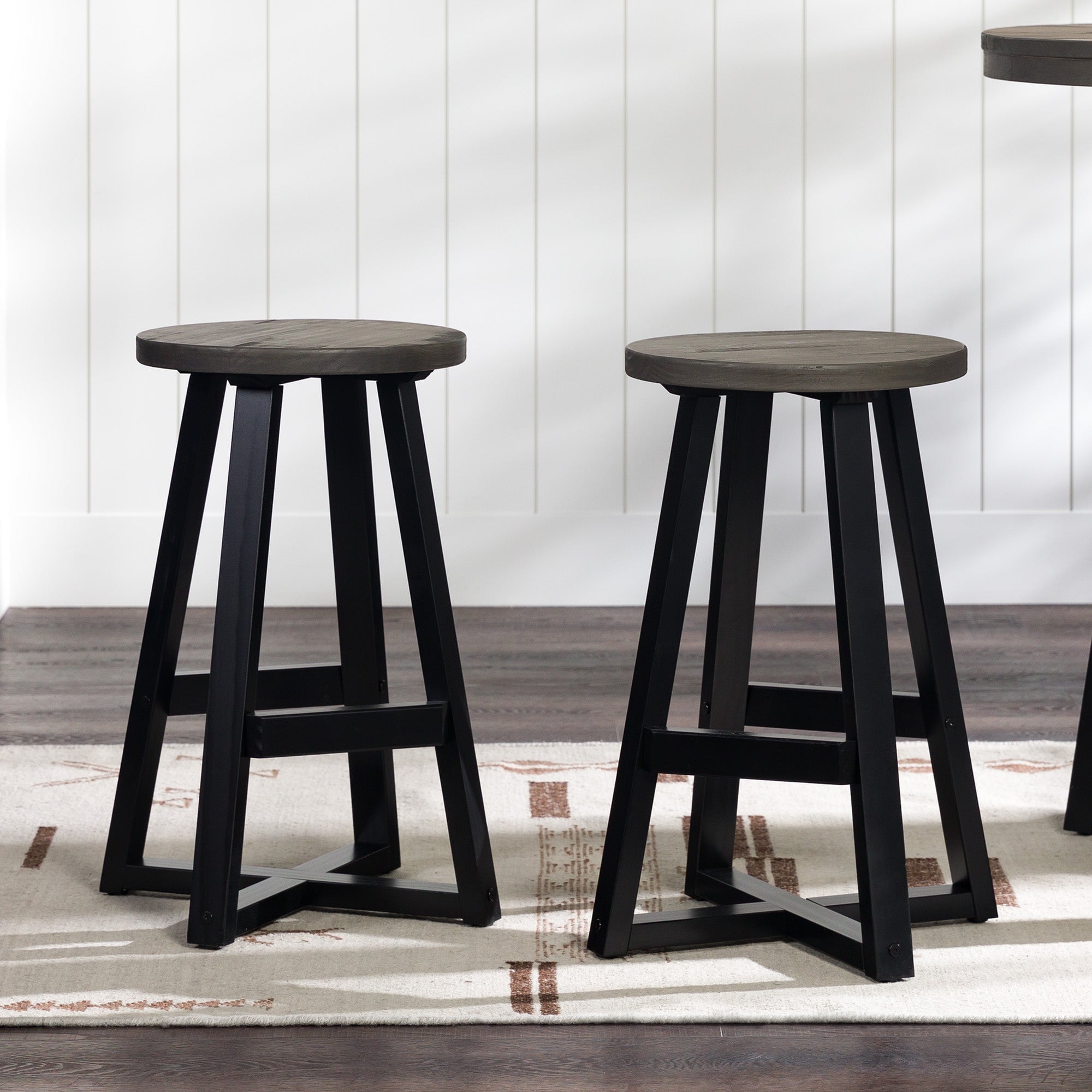 Durango Distressed Wood Bar Stool Set of 2 – Walker Edison