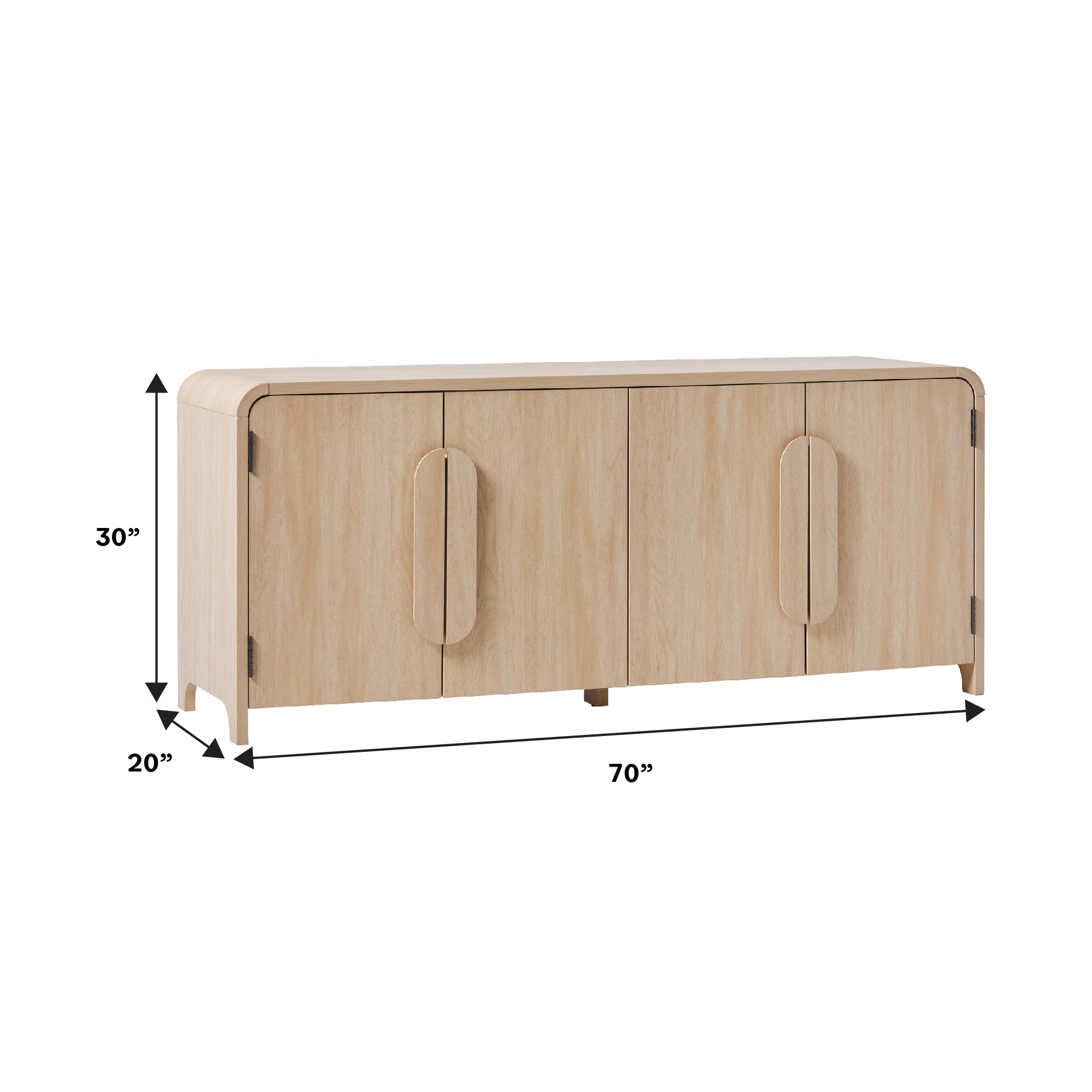 Chantelle Modern Curved Buffet Sideboard and TV Stand – Walker Edison