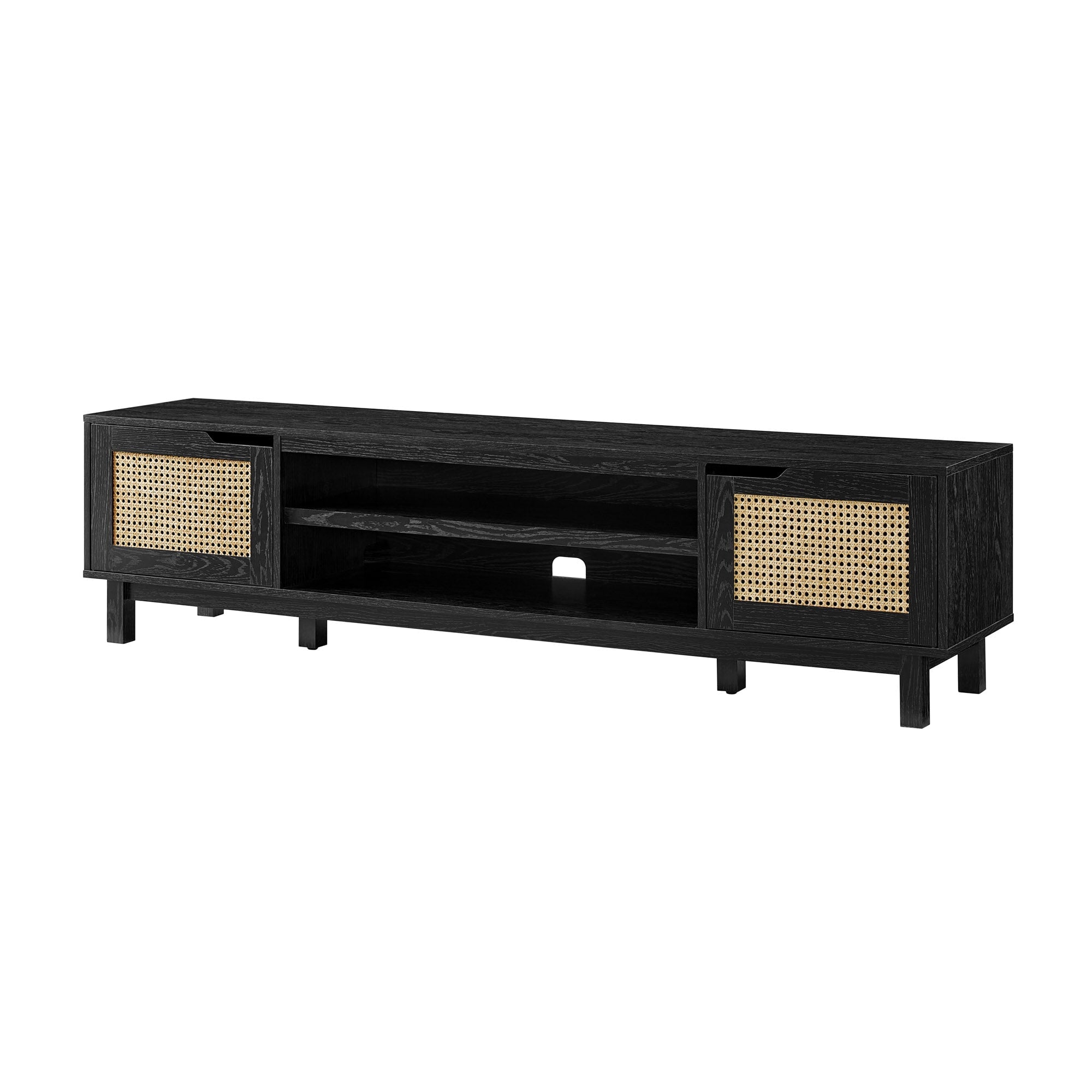 Hamkke Boho 2-Door Faux Rattan TV Stand – Walker Edison