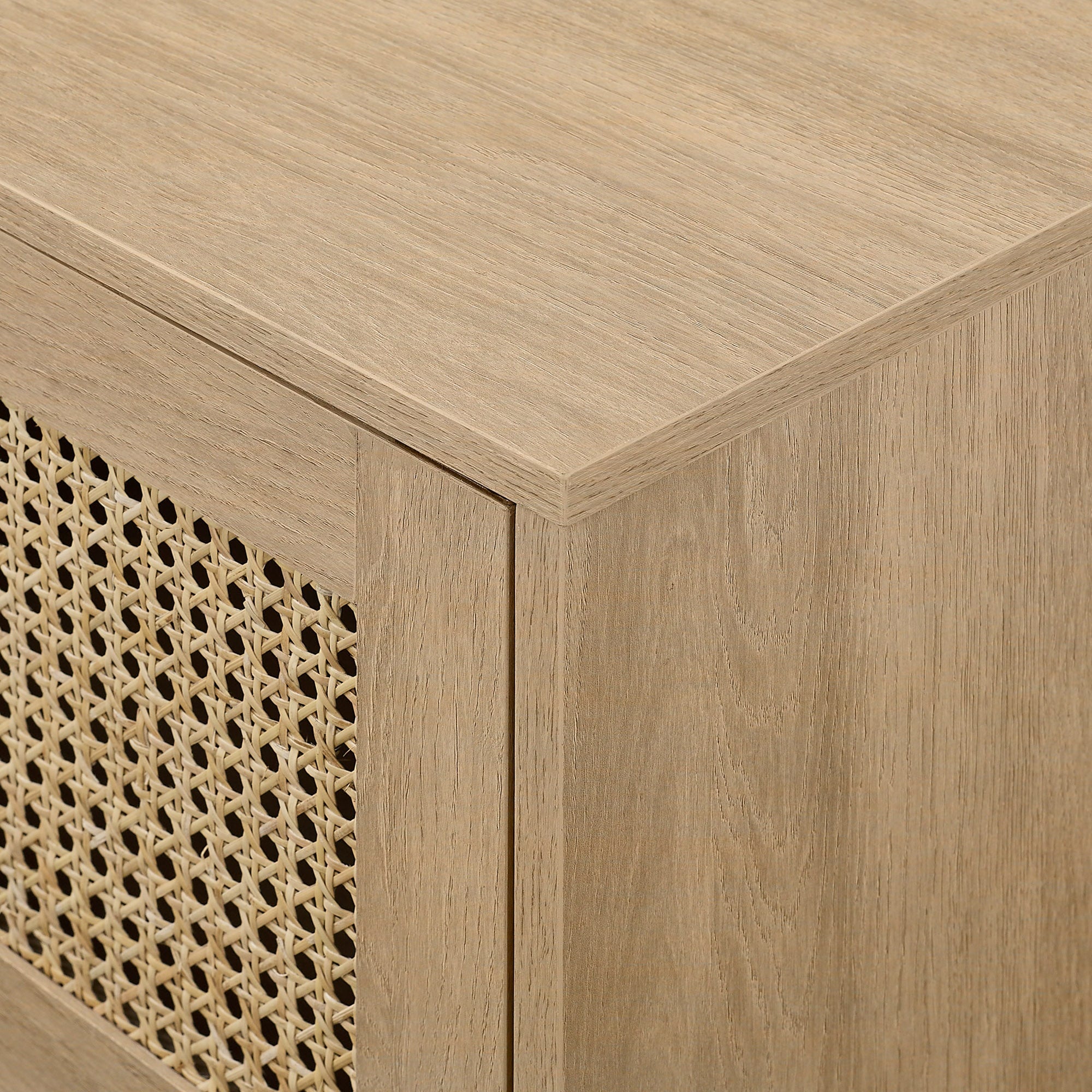 Hamkke Boho 2-Door Faux Rattan TV Stand – Walker Edison