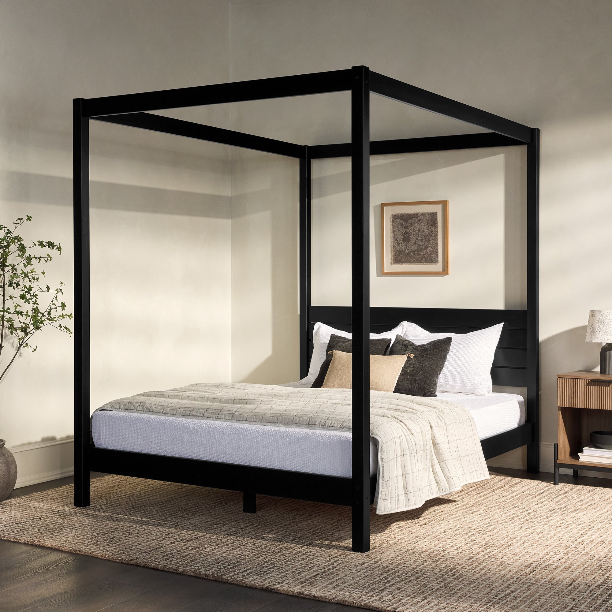 Isla Canopy Queen Bedframe: Minimalist Style – Walker Edison