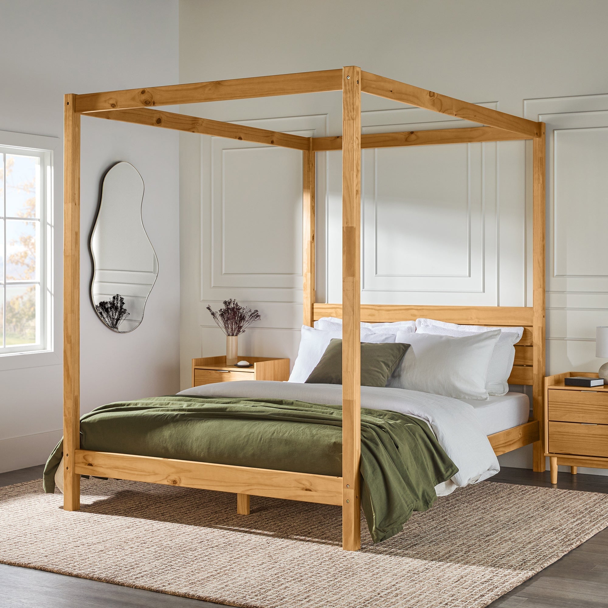 Isla Canopy Queen Bedframe: Minimalist Style – Walker Edison