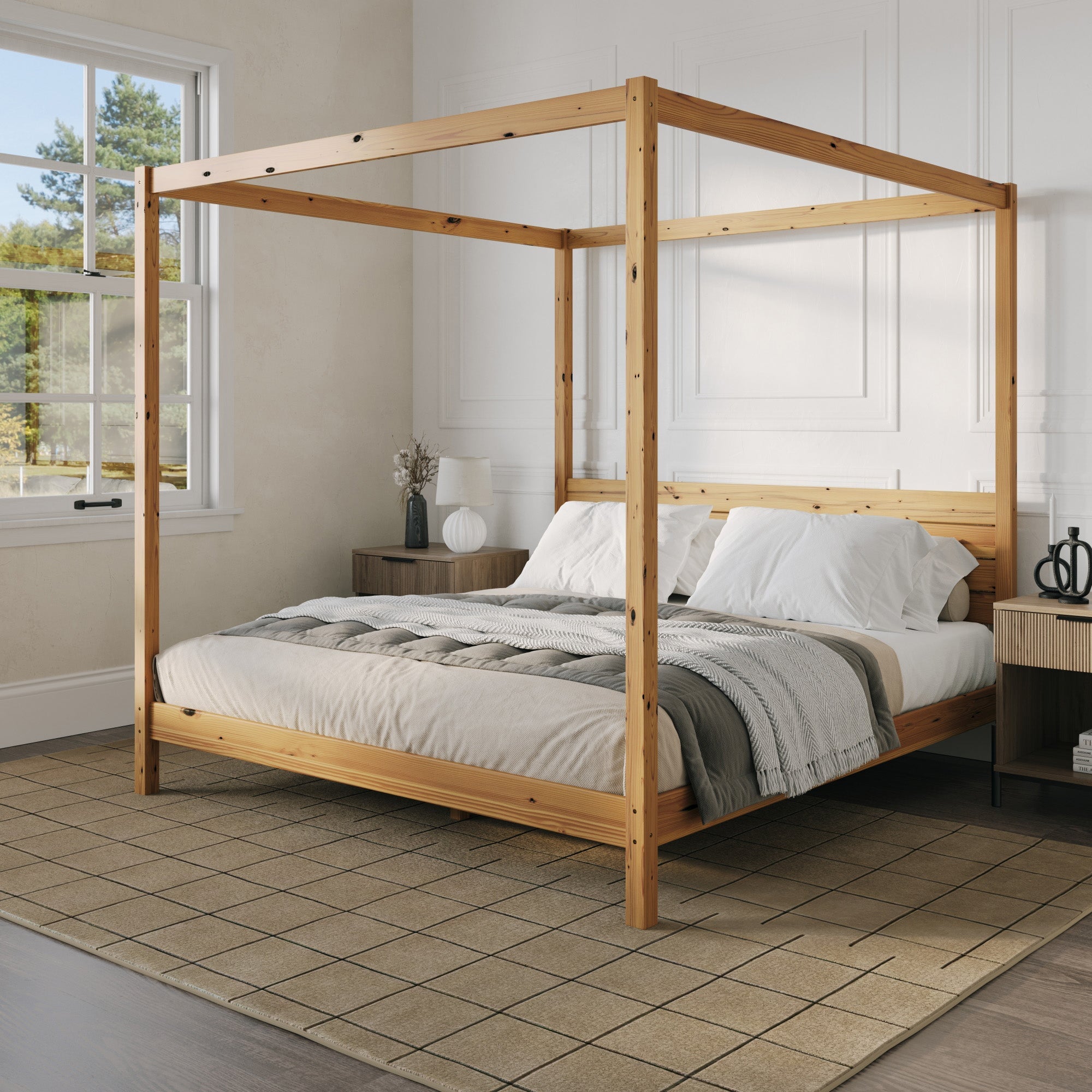 Isla Canopy Queen Bedframe: Minimalist Style – Walker Edison