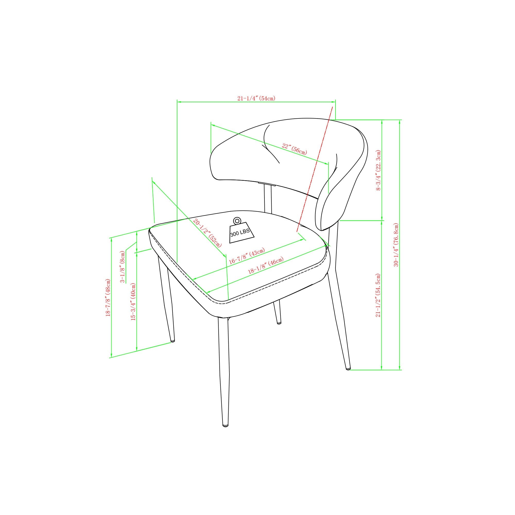 Alexis Modern Upholstered Curved Dining Chair, set of 2 – Walker Edison