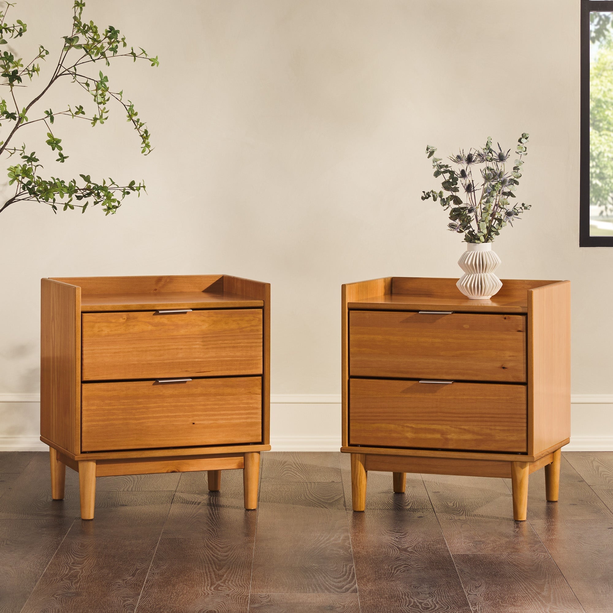 Lee Mid-Century Modern Wood Nightstand – Walker Edison
