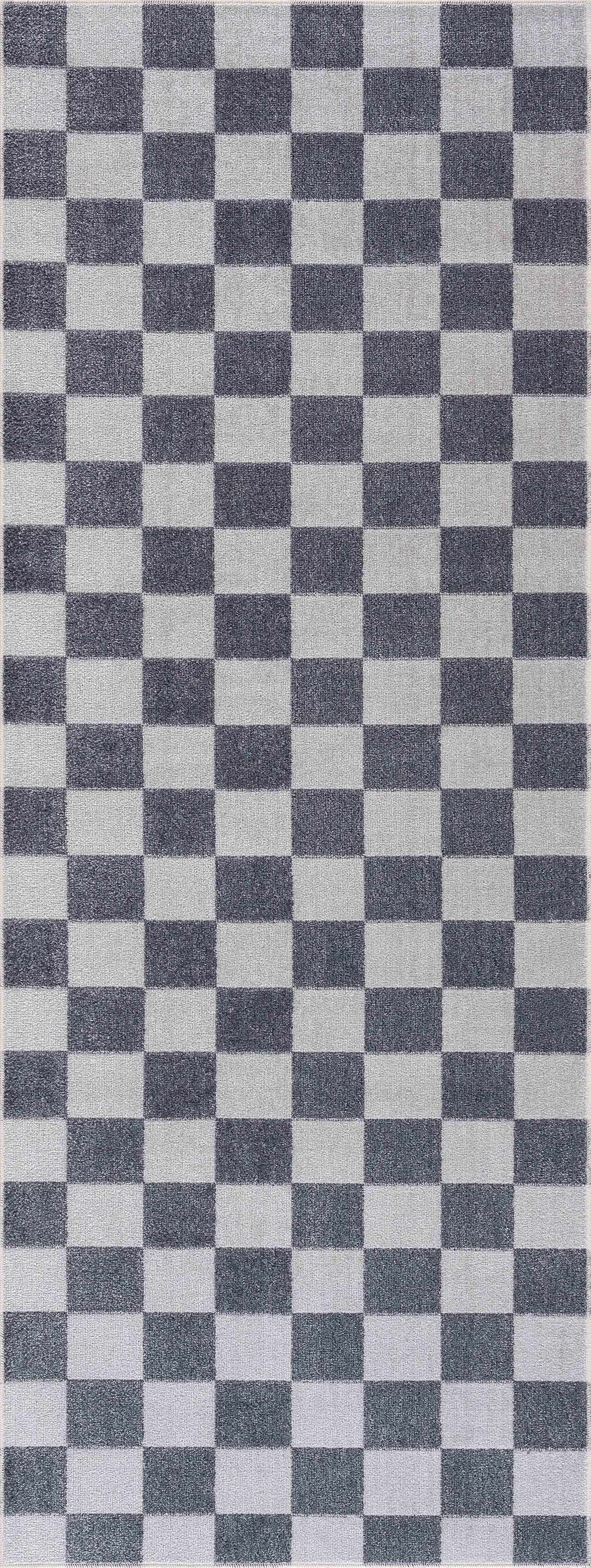 Boutique Rugs - Alie Gray Checkered Washable Area Rug – Walker Edison