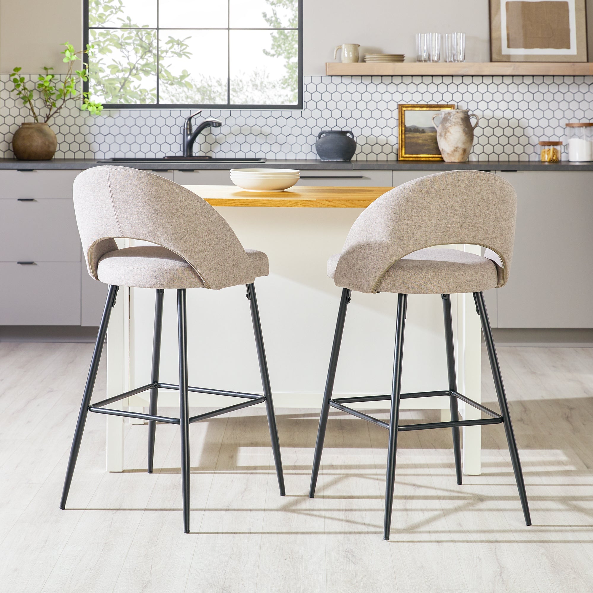 Contemporary Wood Bar Stools 4 Pack Bar Stools & Counter Stools At