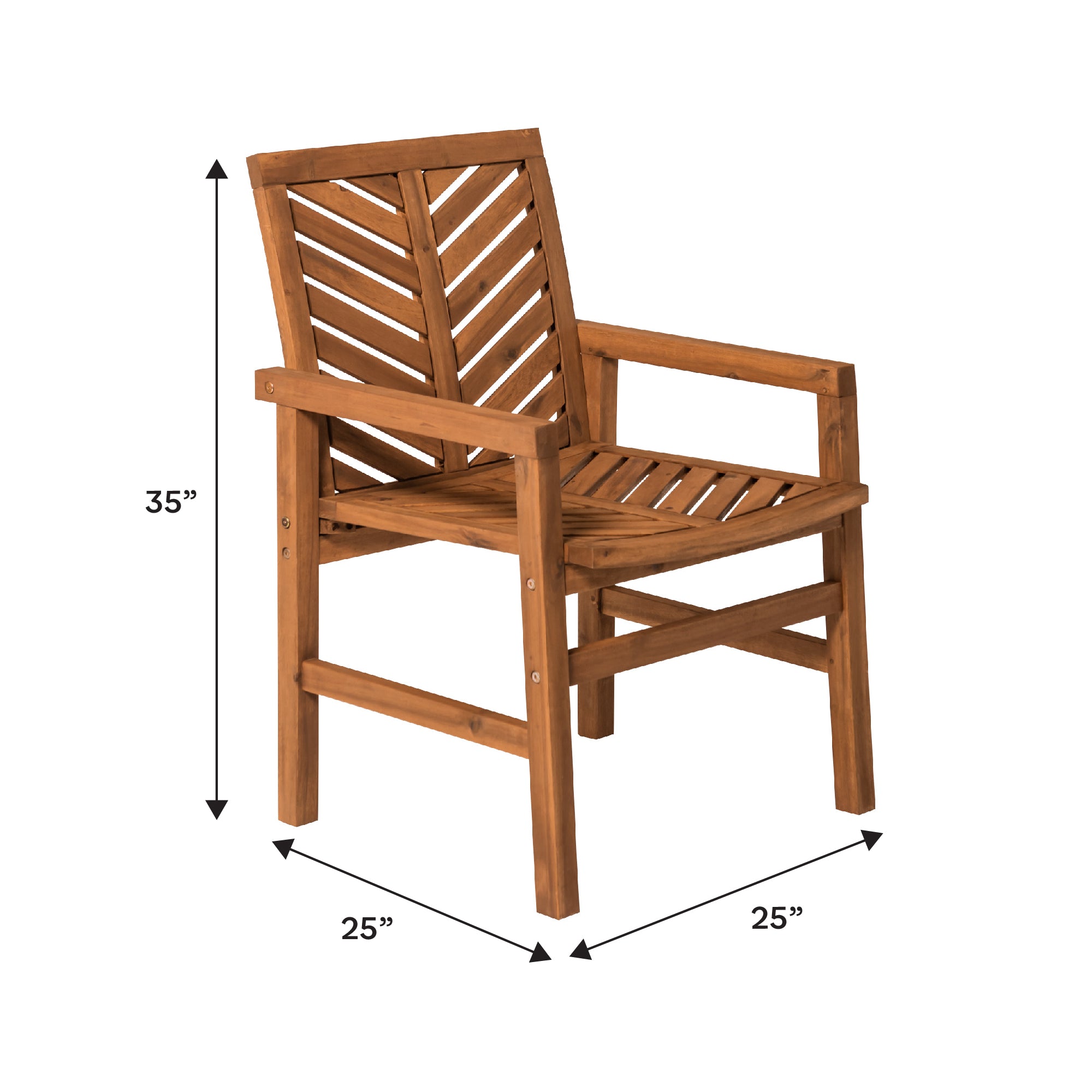 Vincent Patio Wood Chairs, Set of 2 – Walker Edison