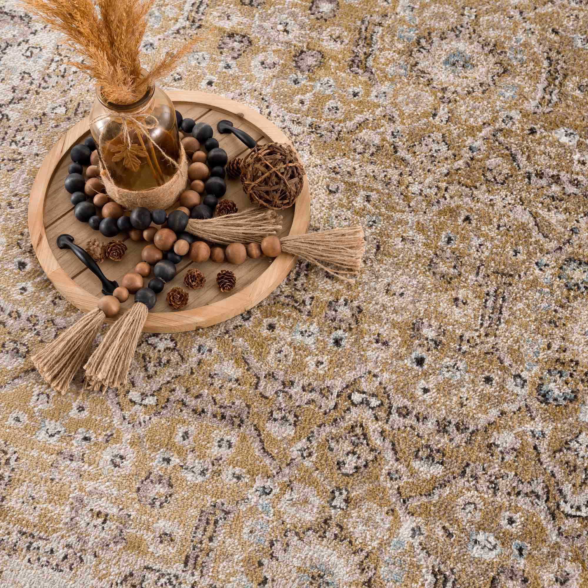 Boutique Rugs - Anana Gold & Beige Area Rug – Walker Edison