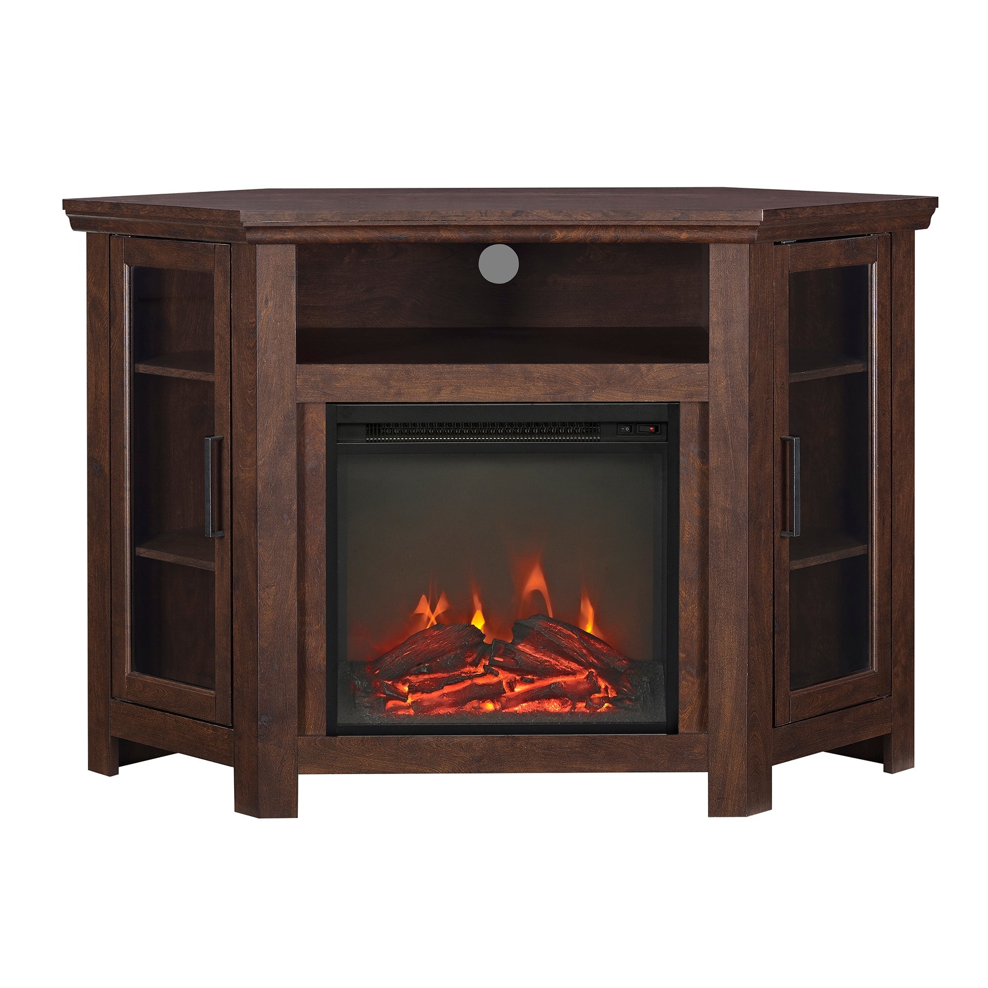 Barn 48" Wood Corner Fireplace TV Stand – Walker Edison