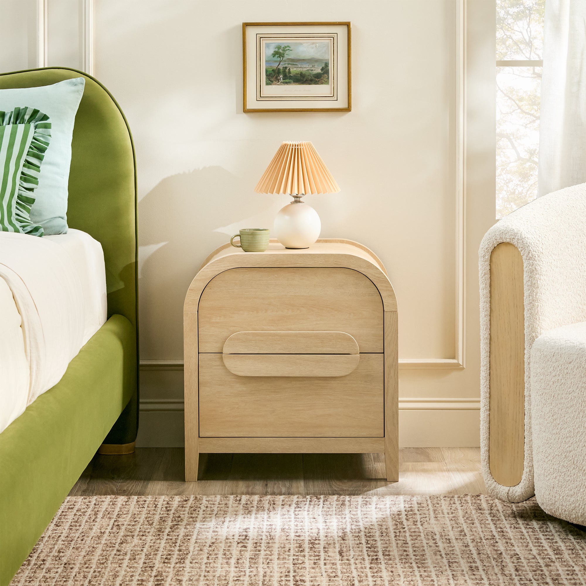 Chantelle Collection: Curved Wood & Upholstered Furniture – Walker Edison