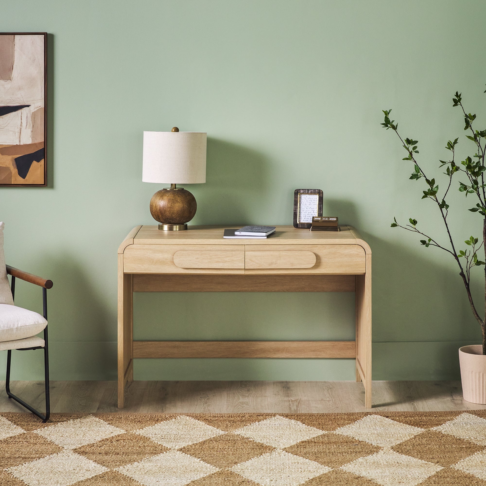 Chantelle Modern Curved Writing Desk – Walker Edison