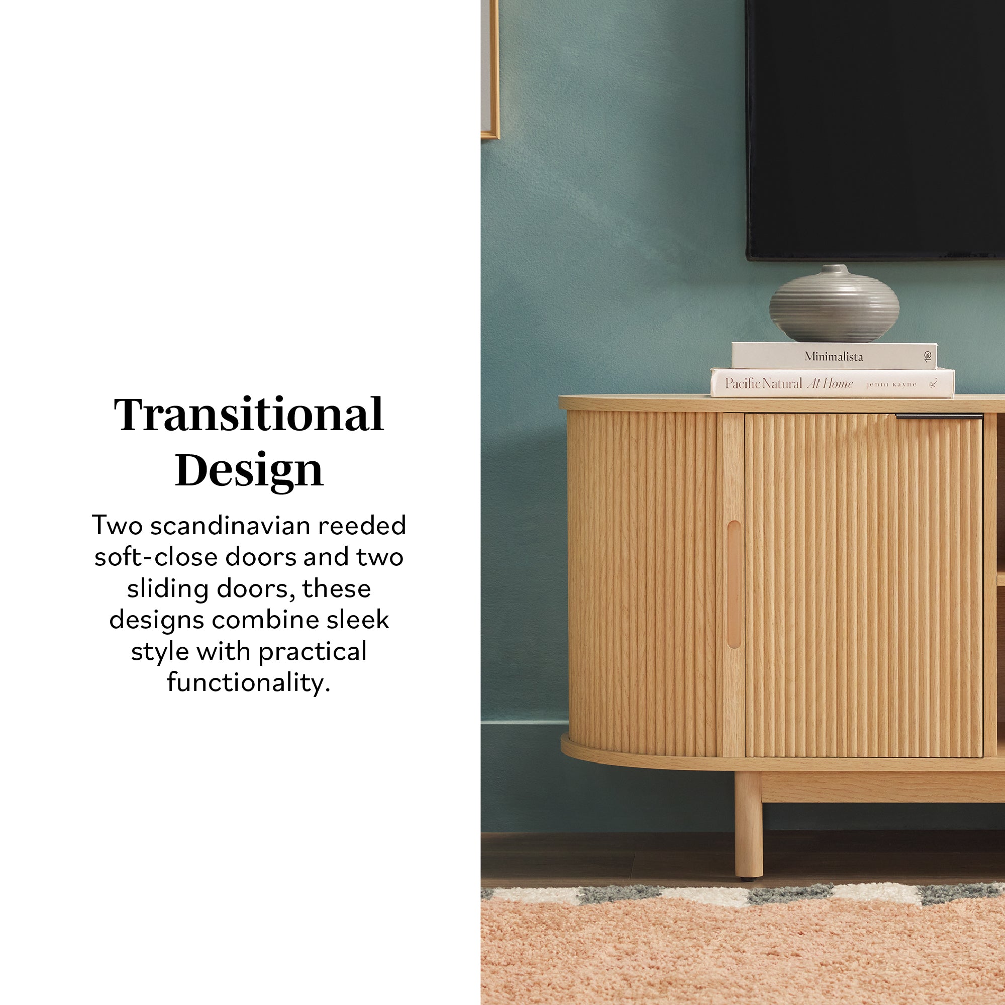 Chloe Modern Reeded TV Stand – Walker Edison