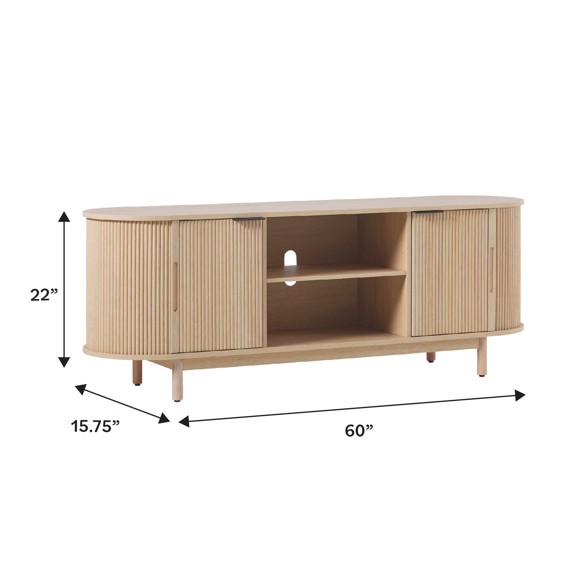 Chloe Modern Reeded TV Stand – Walker Edison