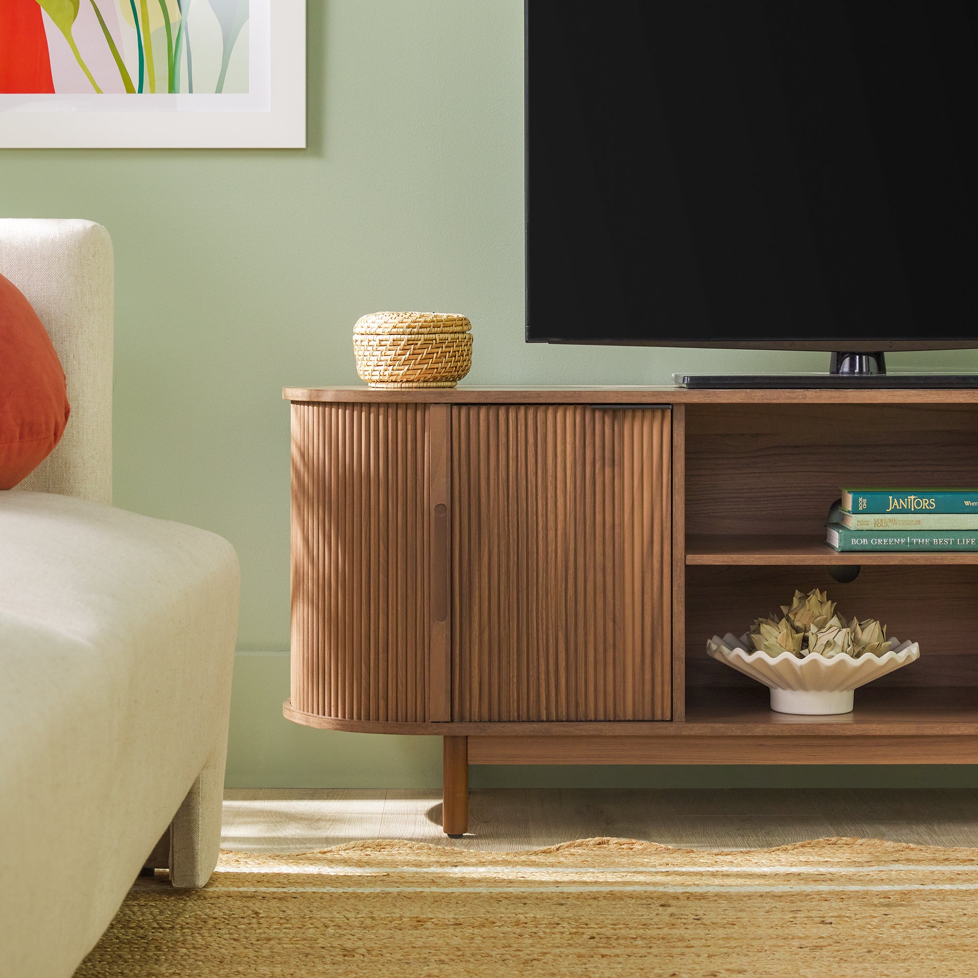 Chloe Modern Reeded TV Stand – Walker Edison