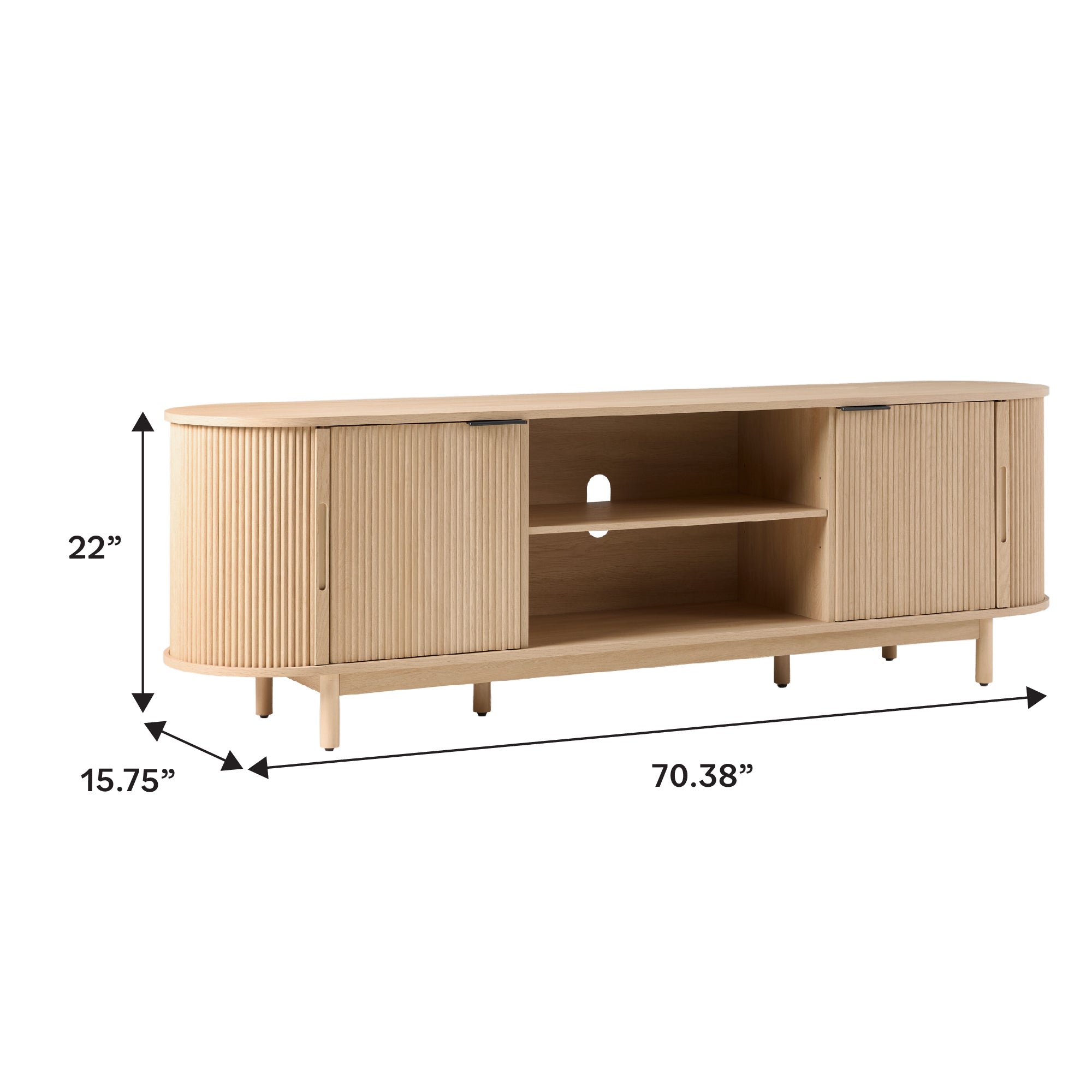 Chloe Modern Reeded TV Stand – Walker Edison