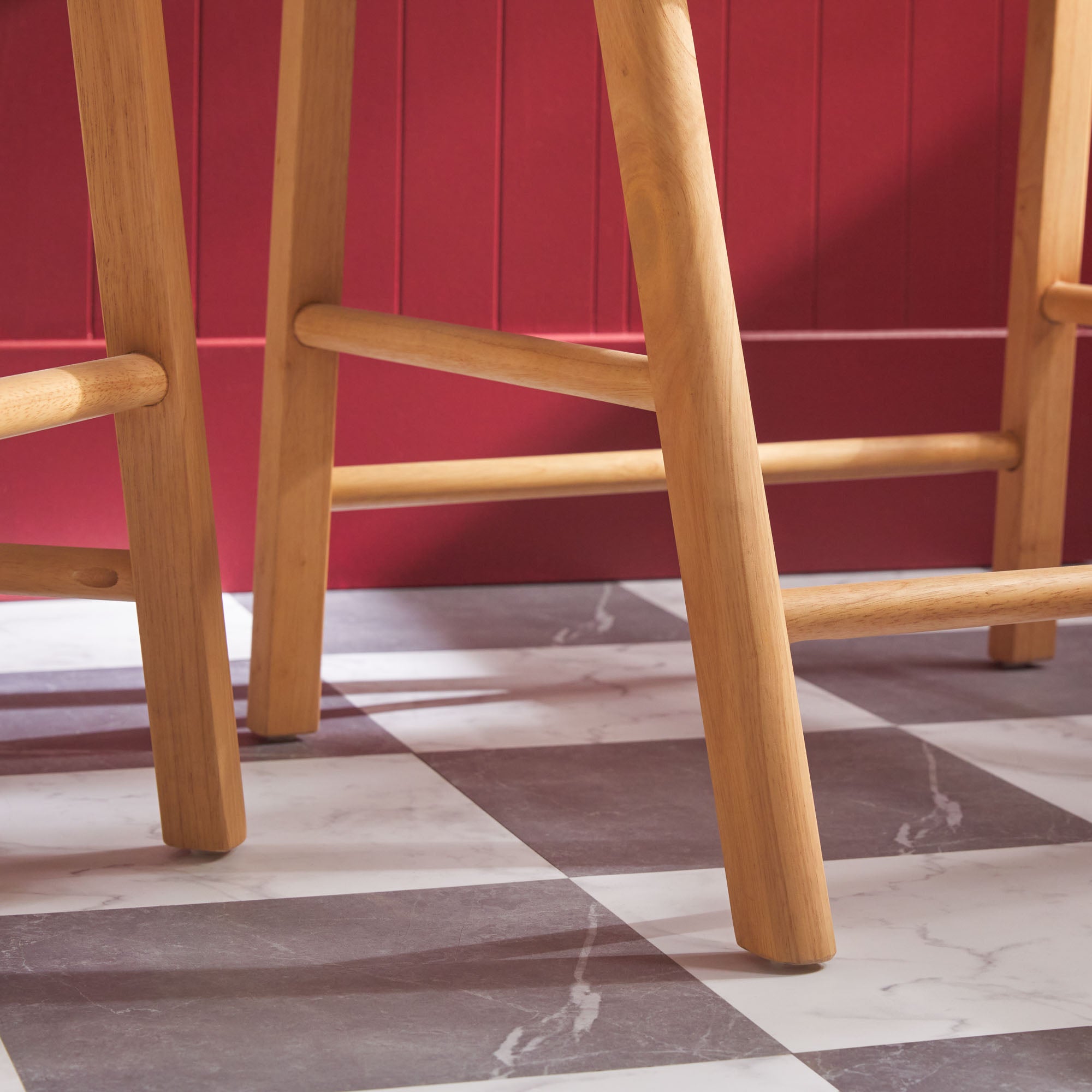 Ezra Modern Single Counter Stool with Curved Back and Boucle Upholster ...