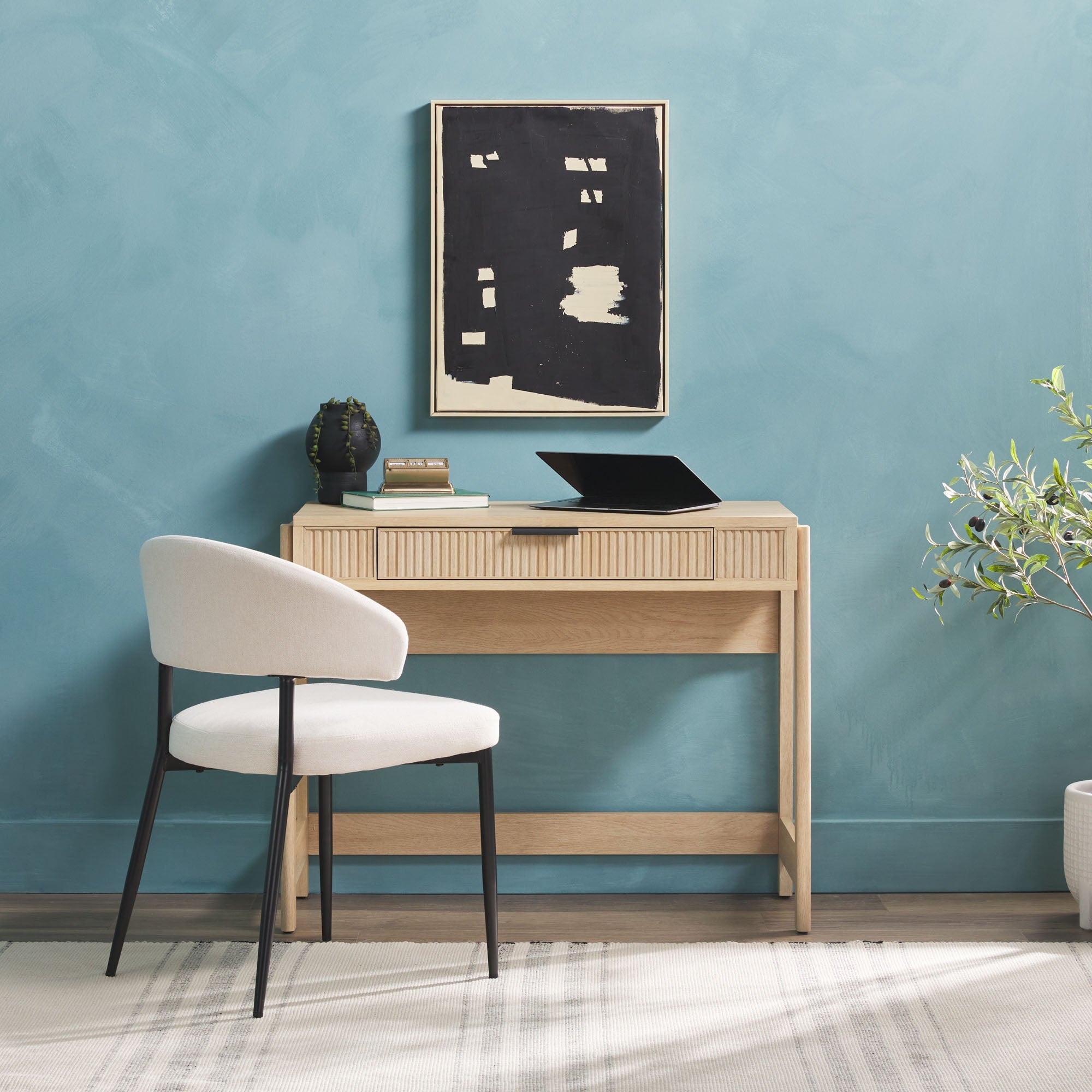 Holmes Modern Scandinavian Reeded Writing Standing Desk – Walker Edison