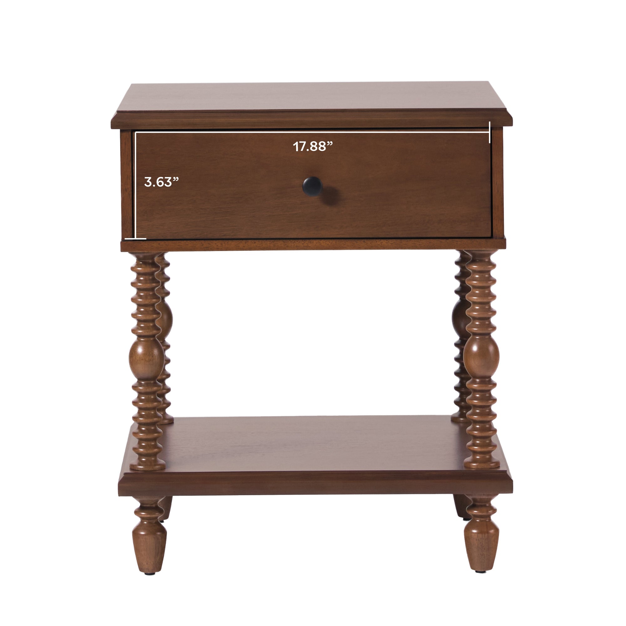 Traditional Vivienne Easy Assembly Solid Wood Nightstand – Walker Edison