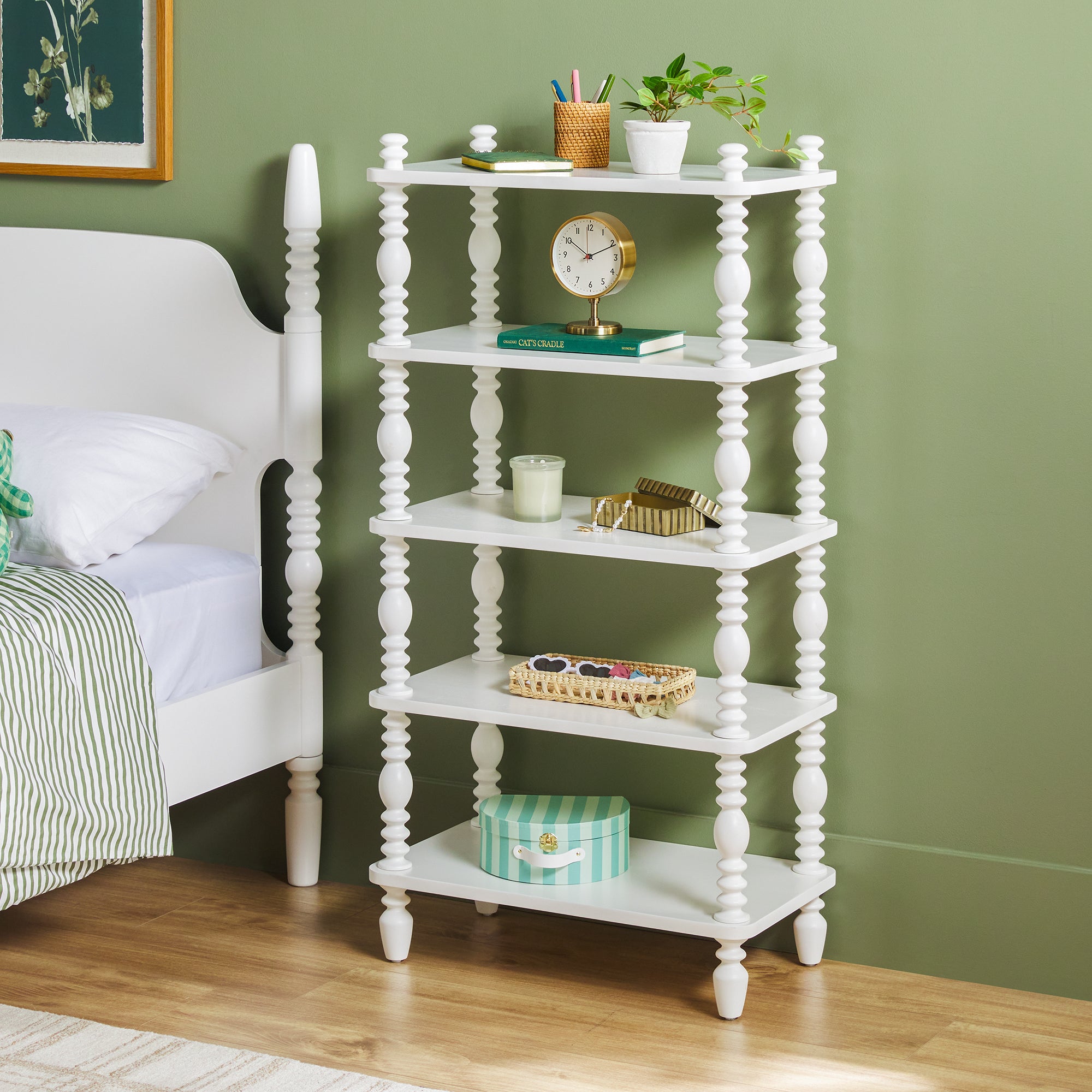 Traditional Vivienne Easy Assembly Solid Wood Short Bookshelf – Walker ...
