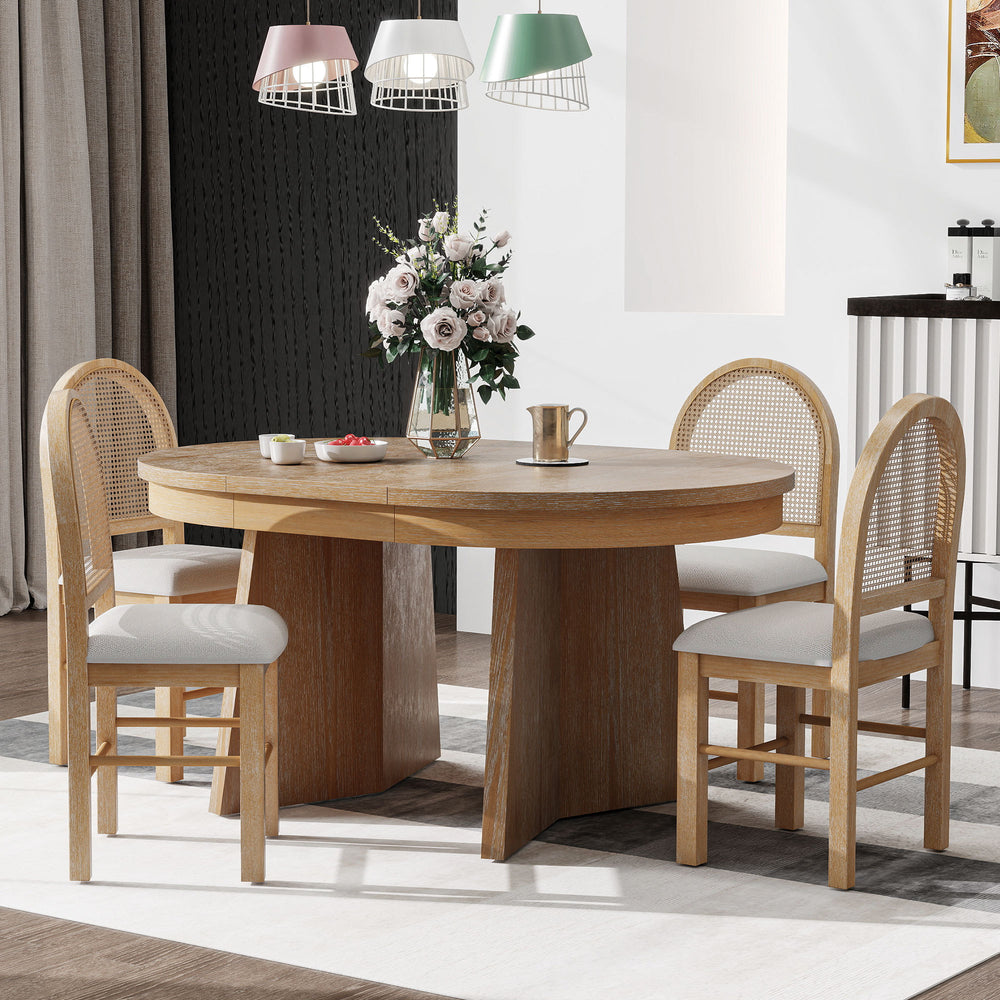 retro dining set round