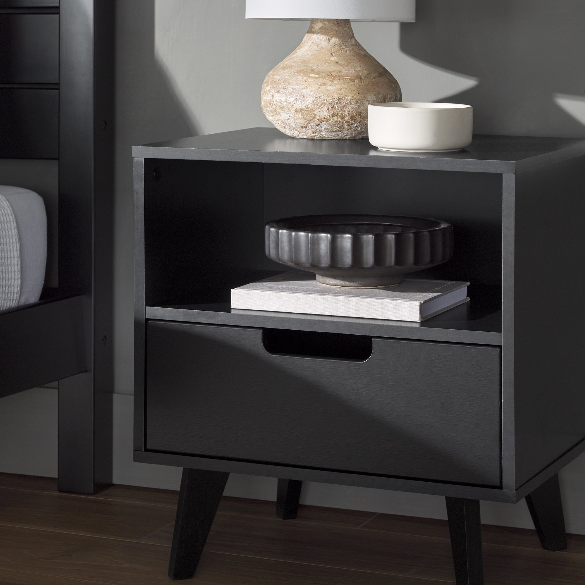 Sloane Hans Mid-Century Modern Angle-Leg Nightstand – Walker Edison