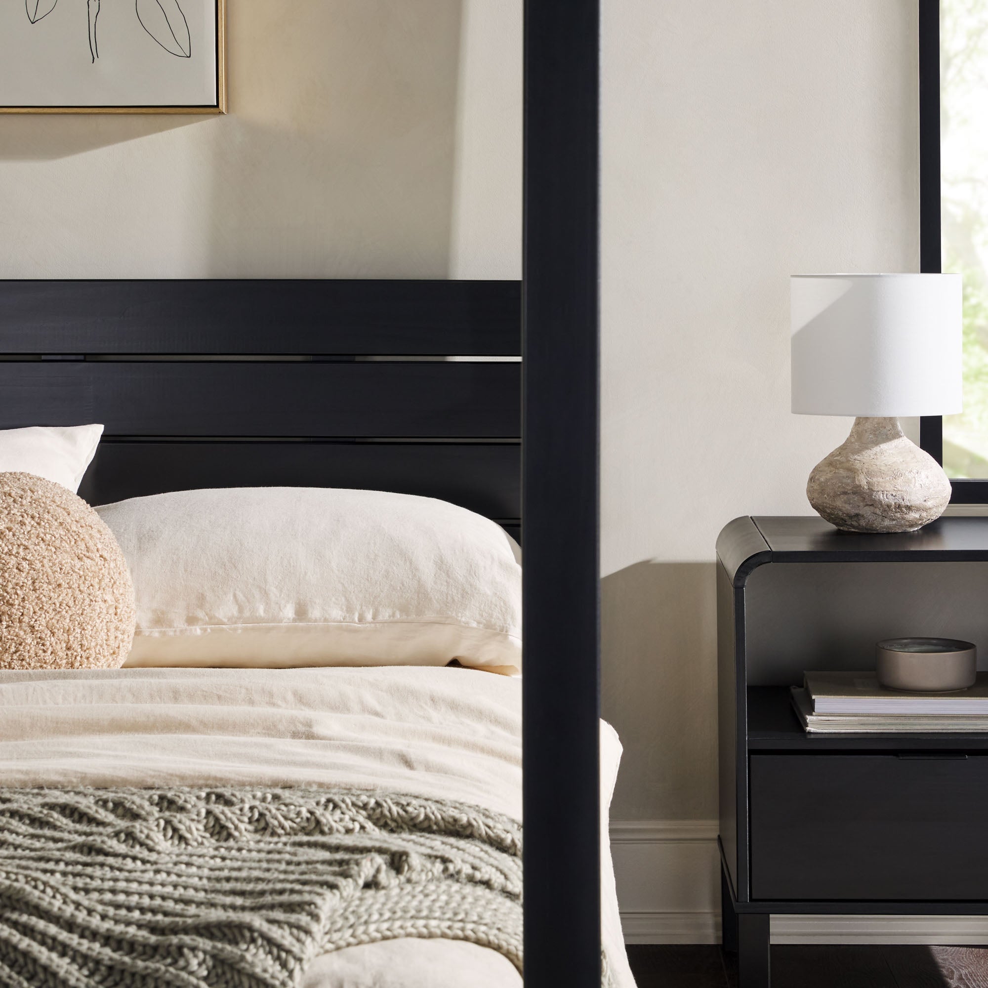 Isla Canopy Queen Bedframe: Minimalist Style – Walker Edison