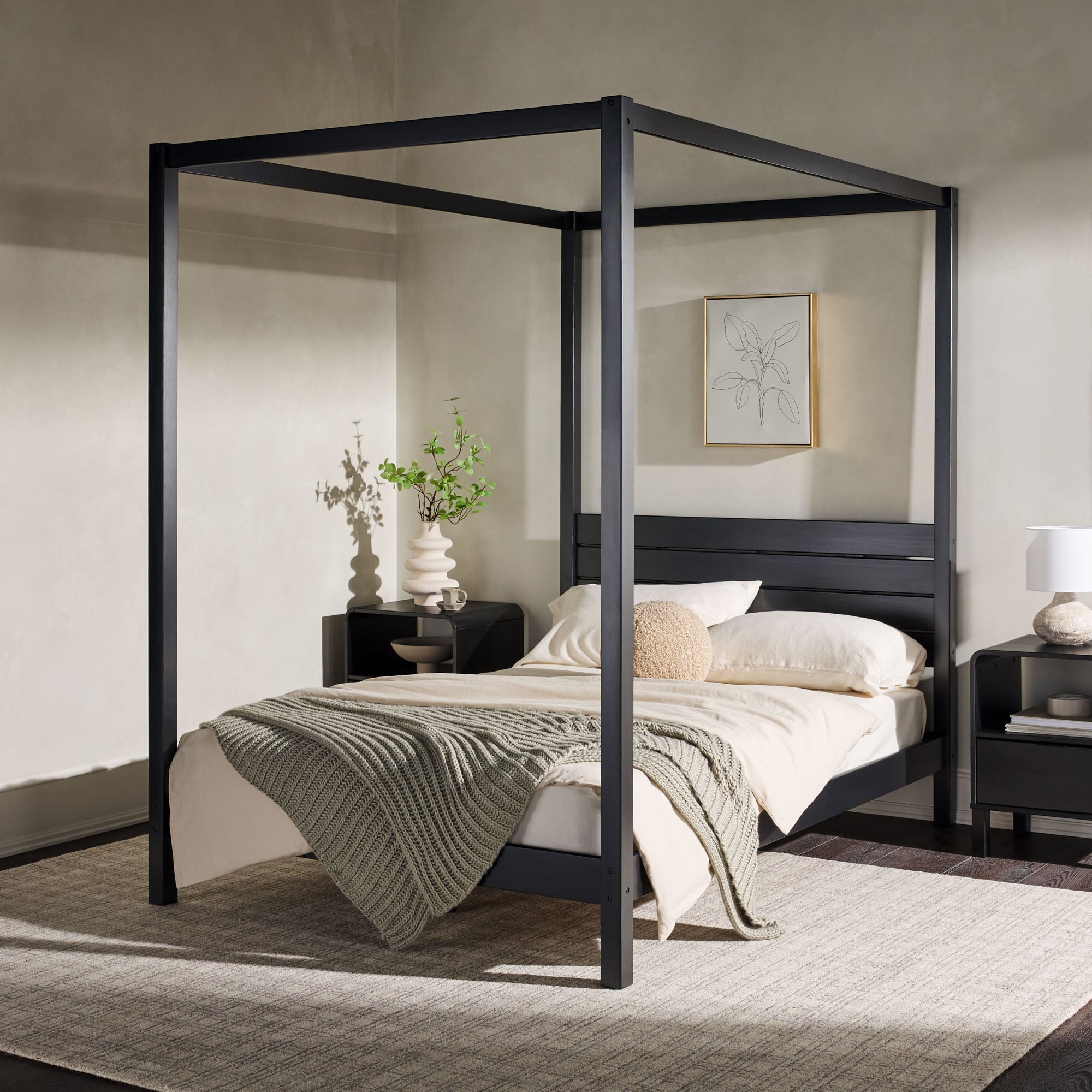 Isla Canopy Queen Bedframe: Minimalist Style – Walker Edison