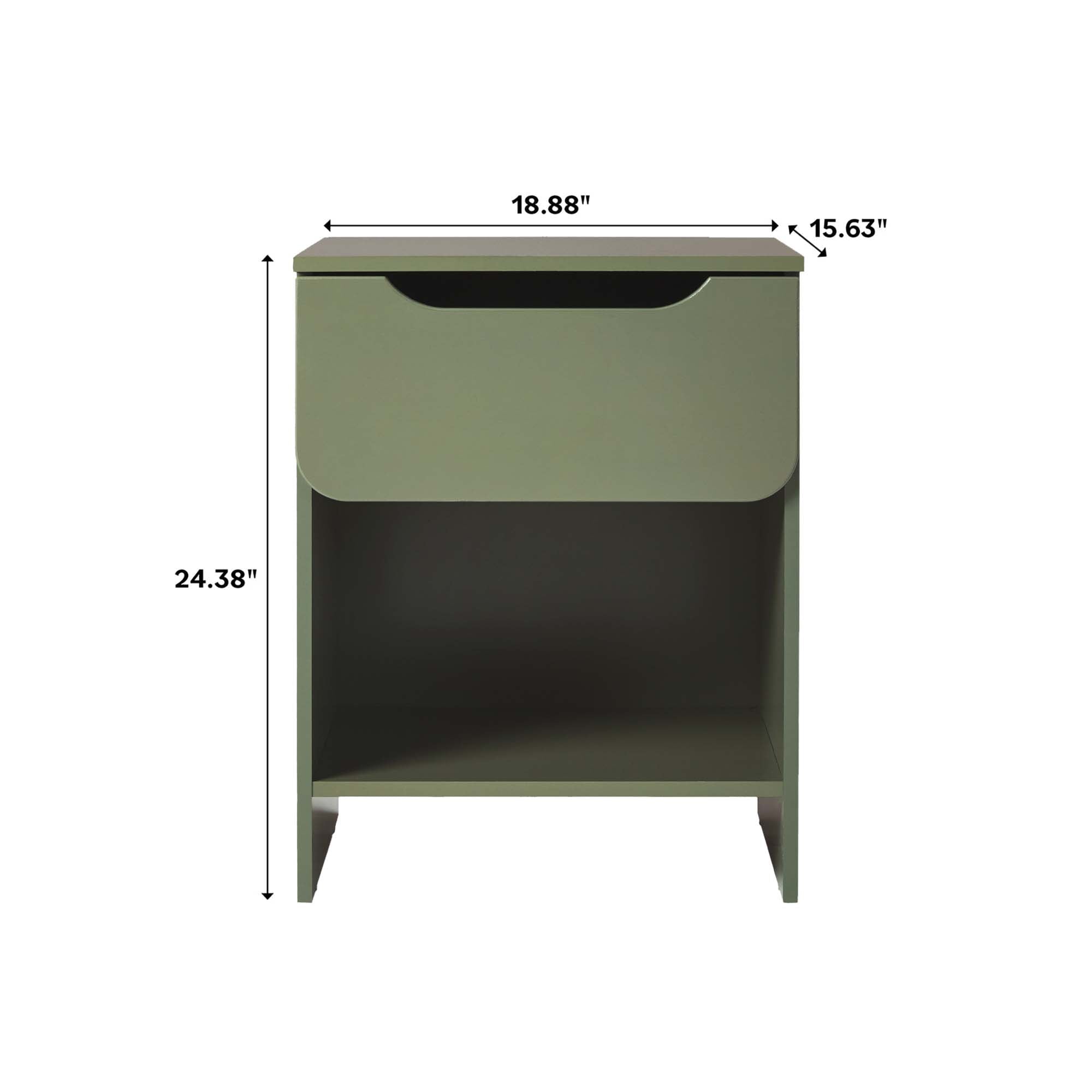 Domm Modern 1-Drawer Nightstand – Walker Edison