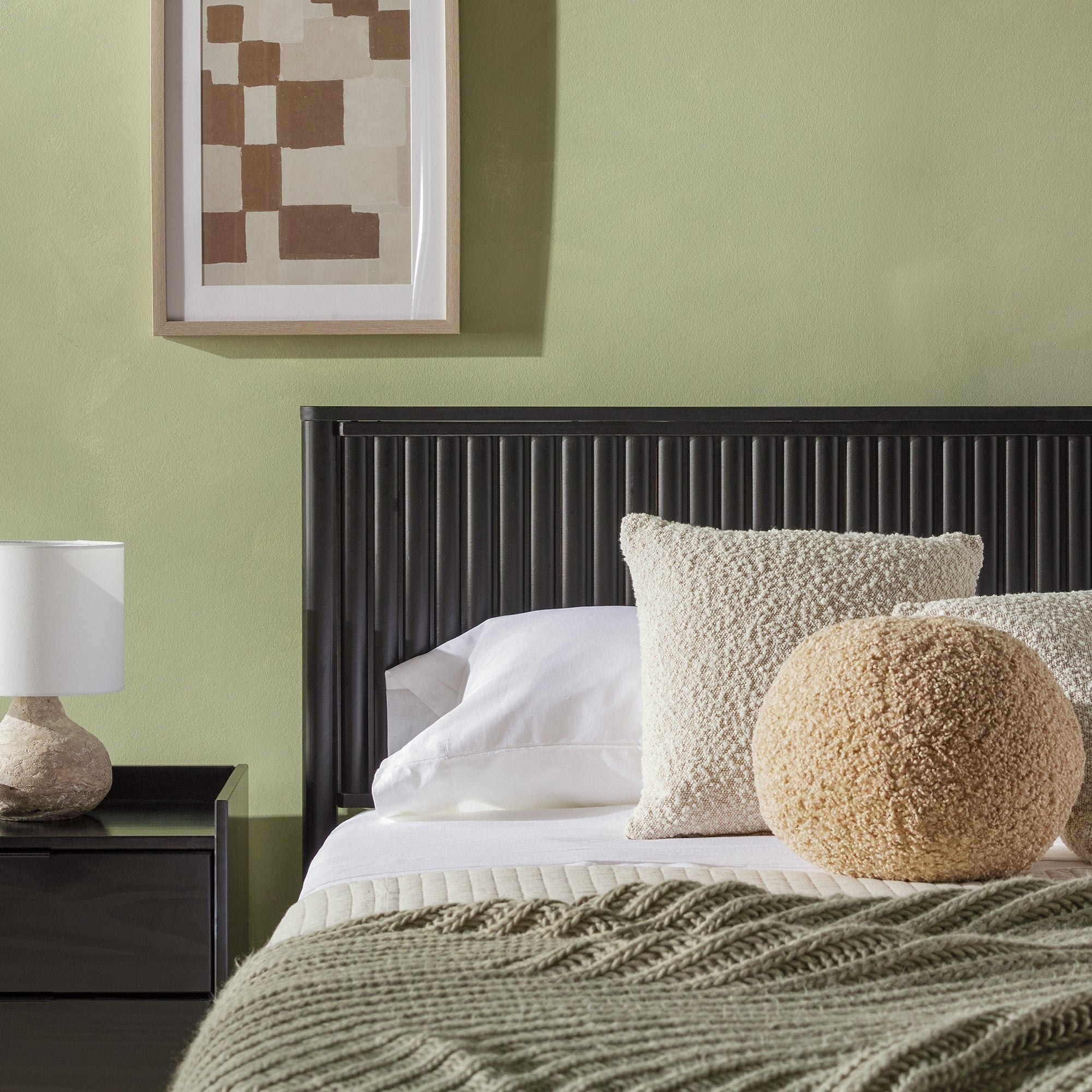 Paris Contemporary Reeded Headboard Solid Wood Bed – Walker Edison