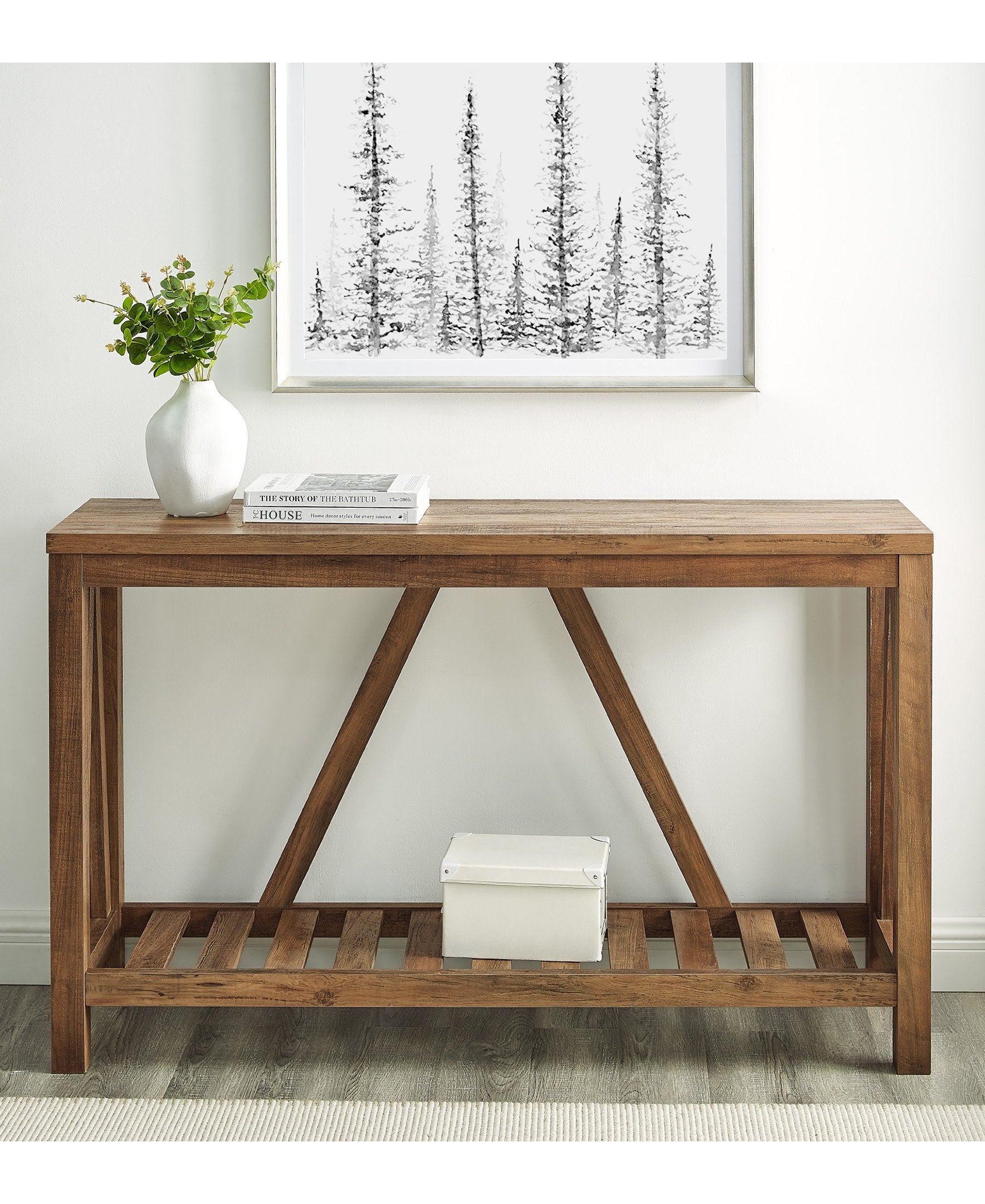 A-Frame Rustic Entry Table – Walker Edison