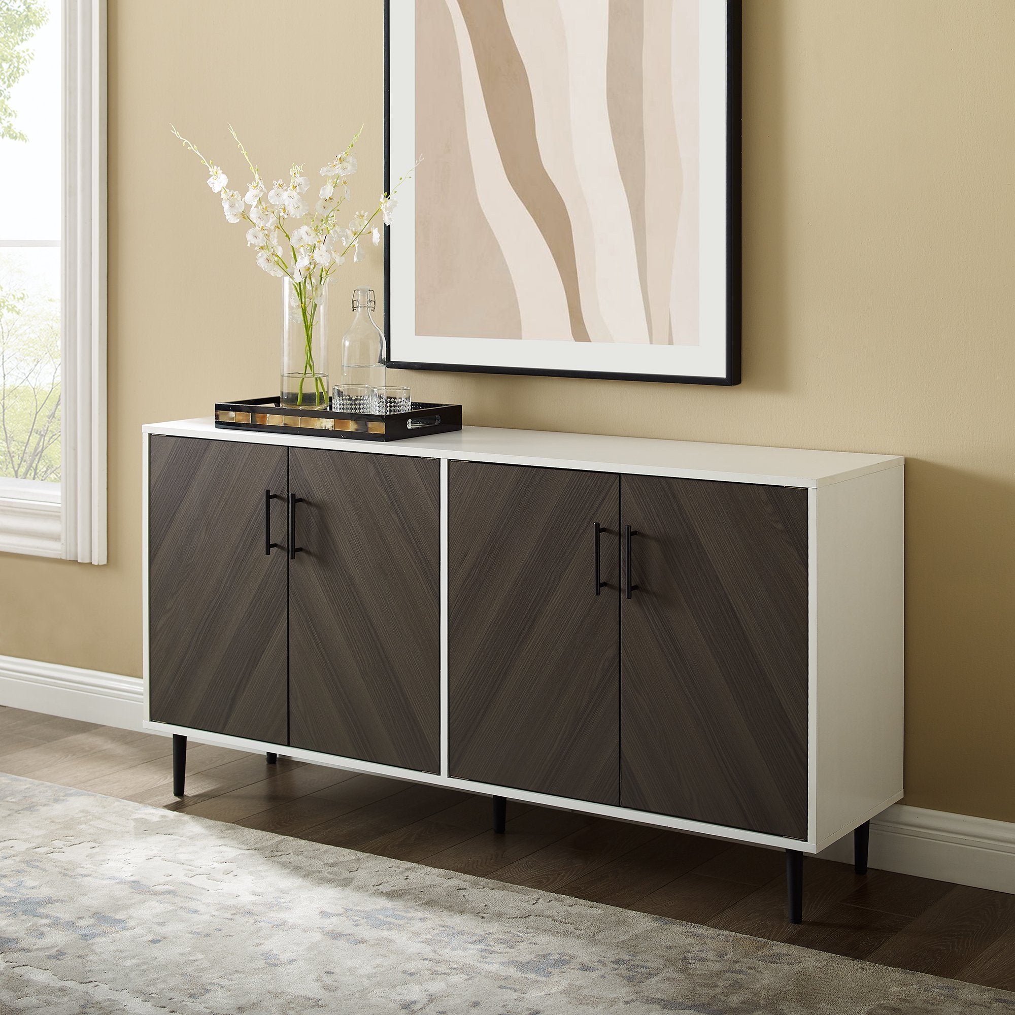 Bookmatch Hampton Buffet Sideboard / TV Stand – Walker Edison