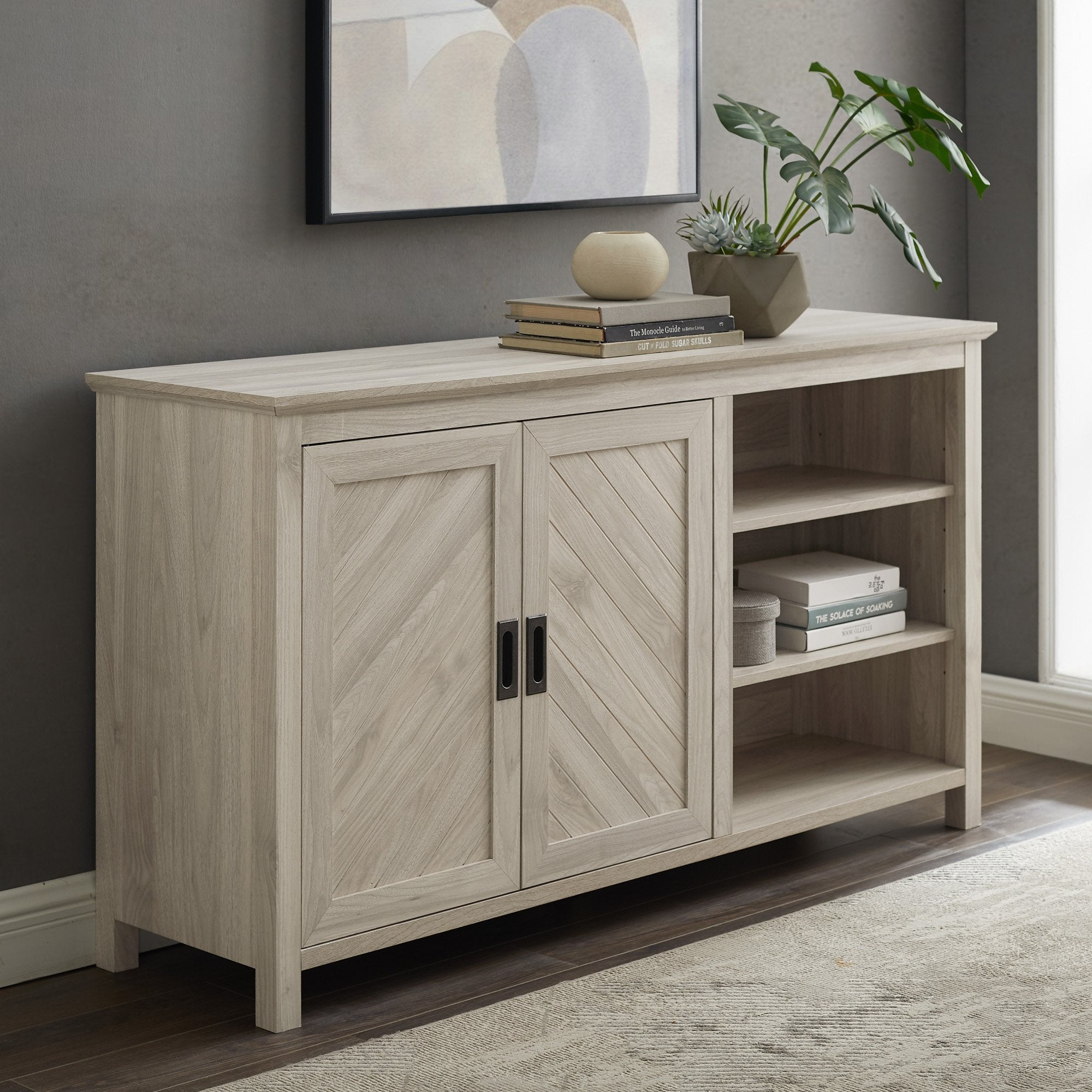 Mila Angled Groove Buffet Sideboard & TV Stand – Walker Edison